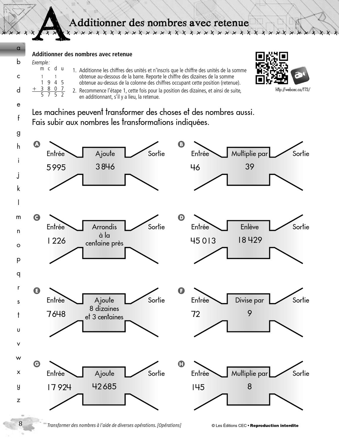 Mes mathématiques jeunesse simplifiées_Cahier 4e année by Les Éditions ...
