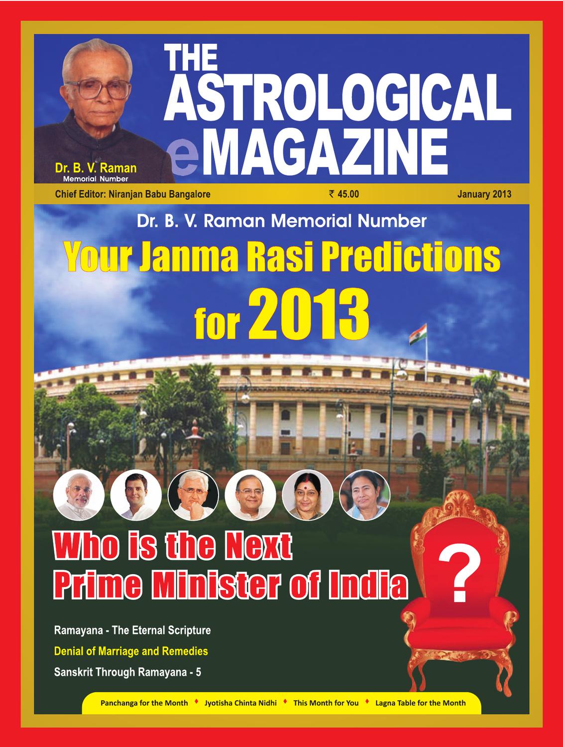 Dr. B. V. Raman 2013 Memorial Number by Bangalore Niranjan Babu - Issuu