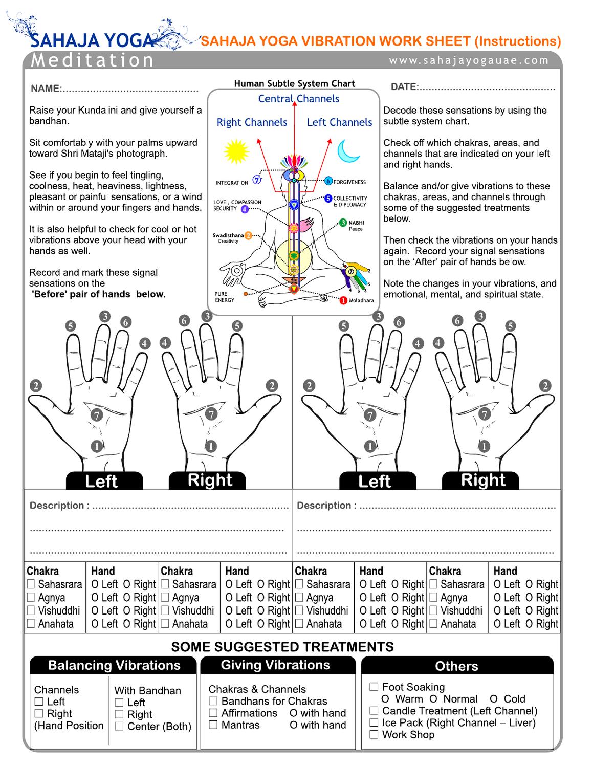 Vibrations worksheet for new seekers by SAHAJA YOGA MEDITATION - Issuu