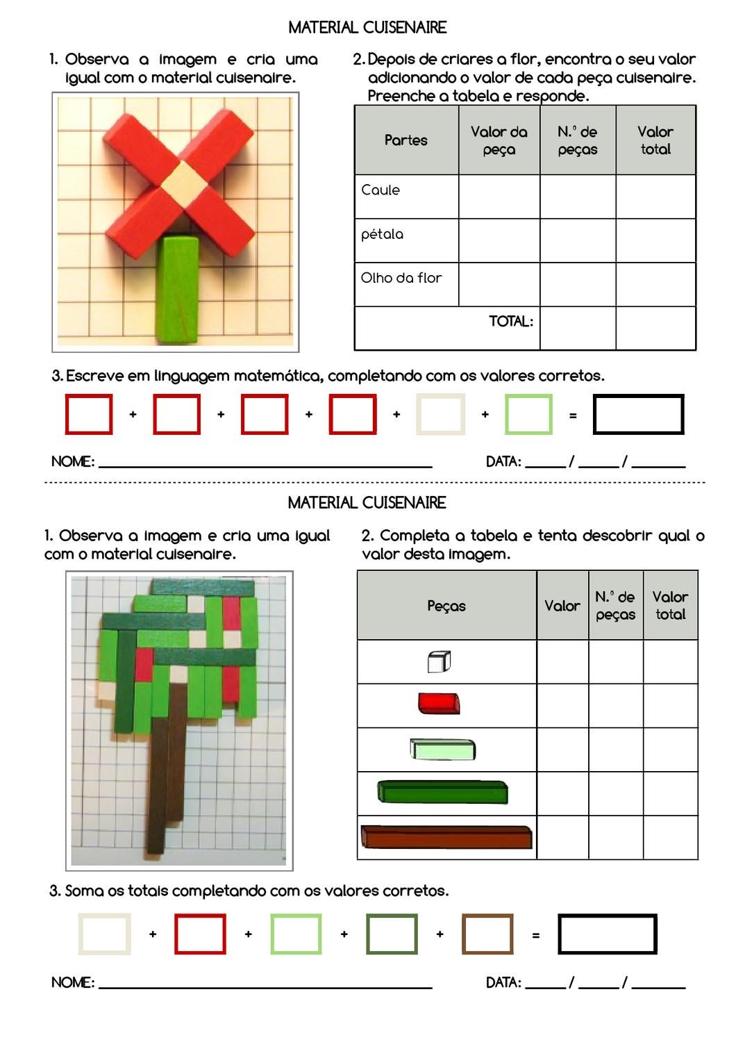 Ficha cuisenaire by Filipa Albuquerque - Issuu