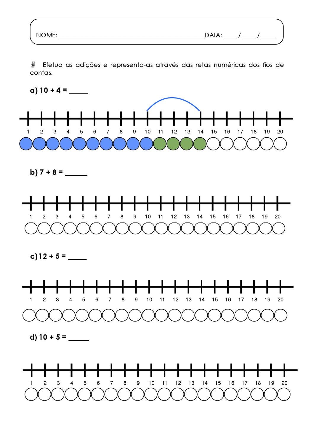 Ficha de matemática contagens by Filipa Albuquerque - Issuu
