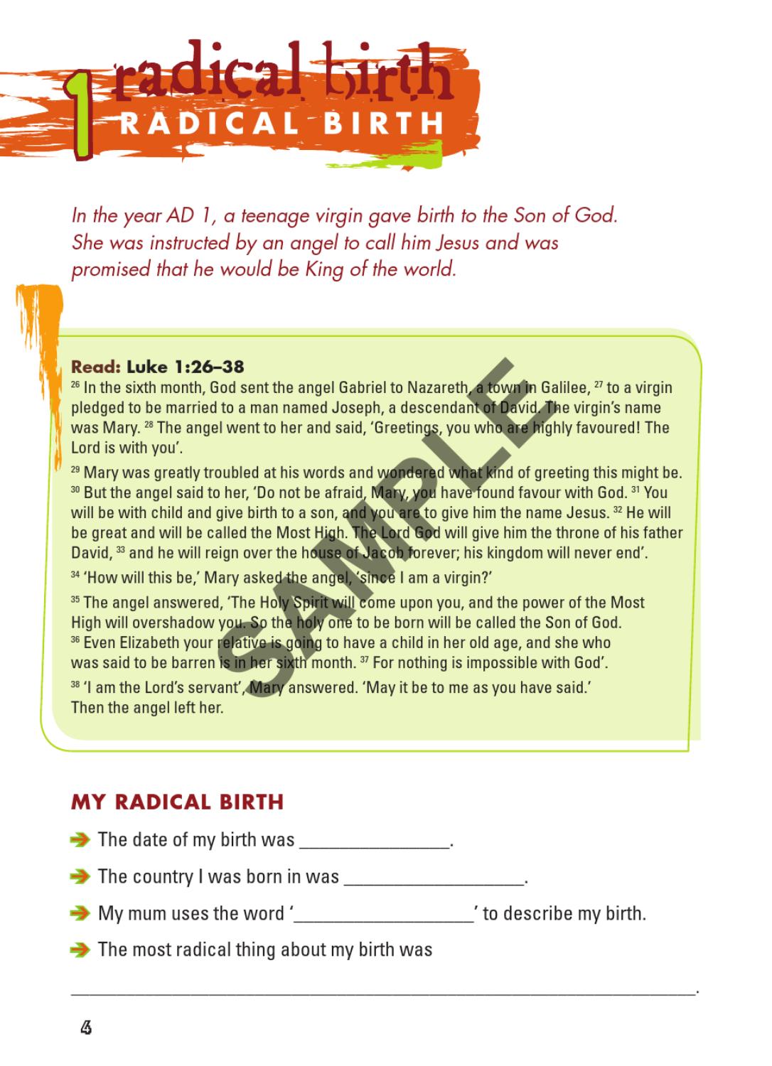 Radical Jesus Workbook Sample by Youthworks - Issuu