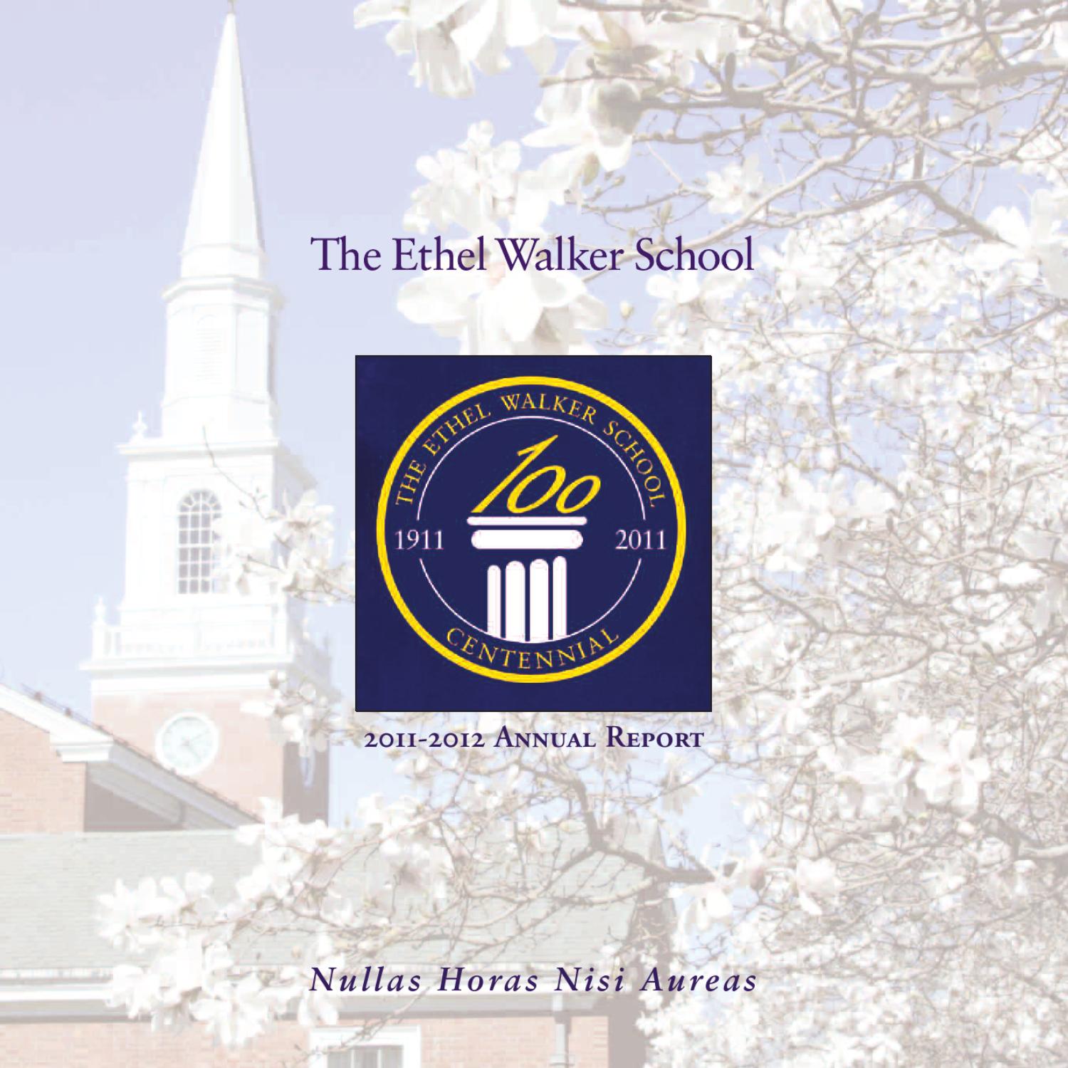 Annual Report 2011-2012 by The Ethel Walker School - Issuu