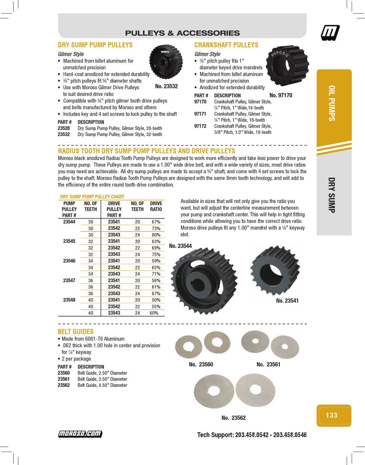 Moroso 23532 32 Tooth Glimer Drive Pump Pulley Diagram Moroso 23528 28 ...