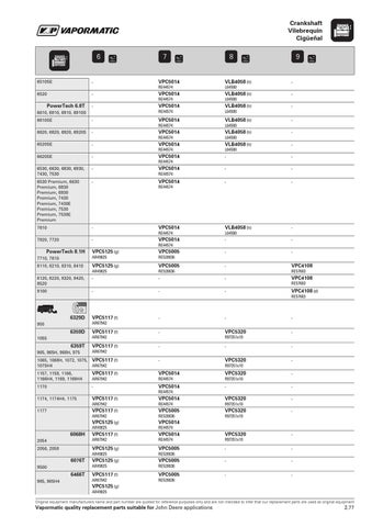 John Deere Catalogue - Engine by The Vapormatic UK Ltd. - Issuu