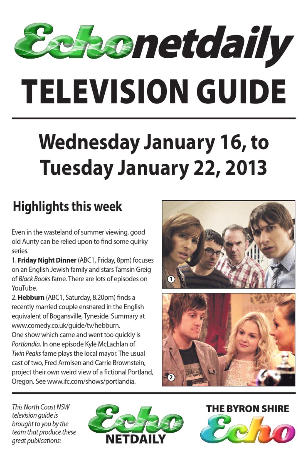 Echonetdaily TV Guide – January 16–22, 2012 by Echo Publications - Issuu
