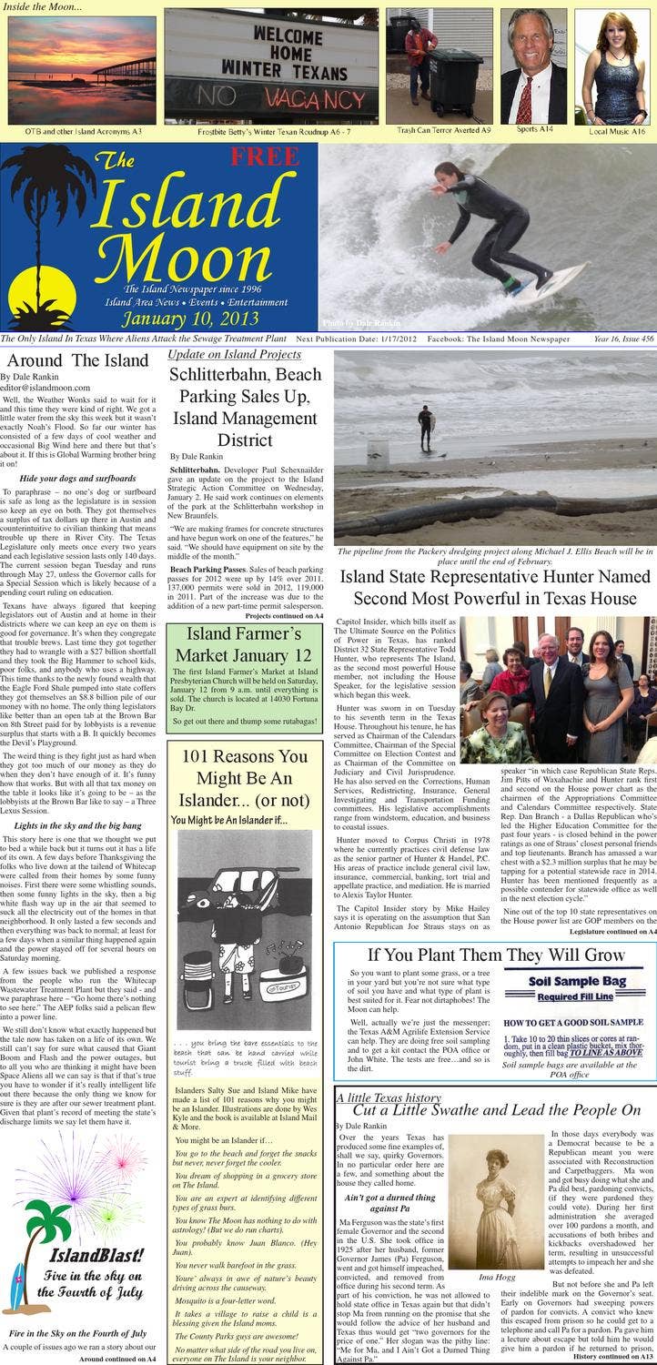 Island Moon January 10 2013 Section A by Mary Craft - Issuu