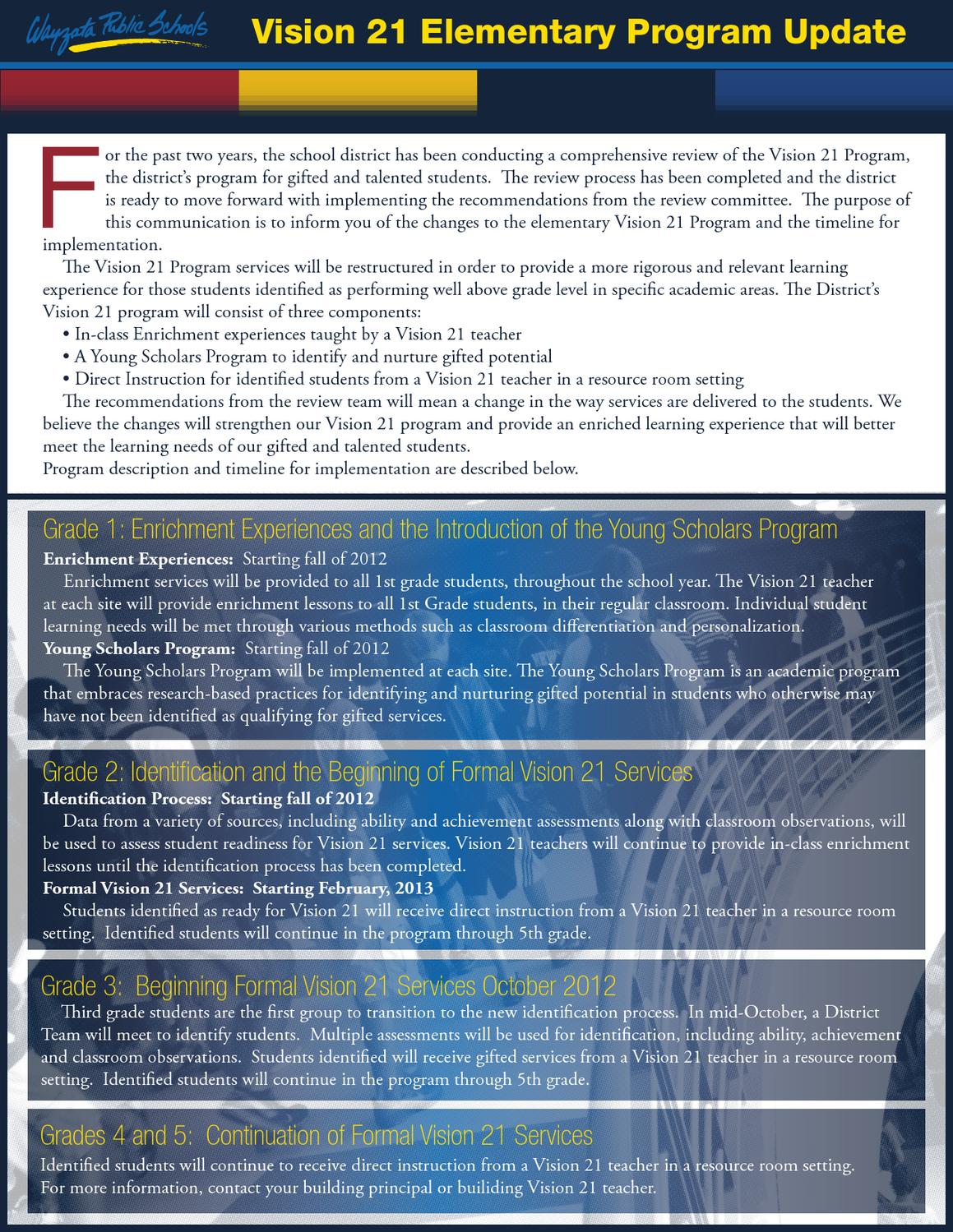 Vision 21 by Wayzata Public Schools - Issuu