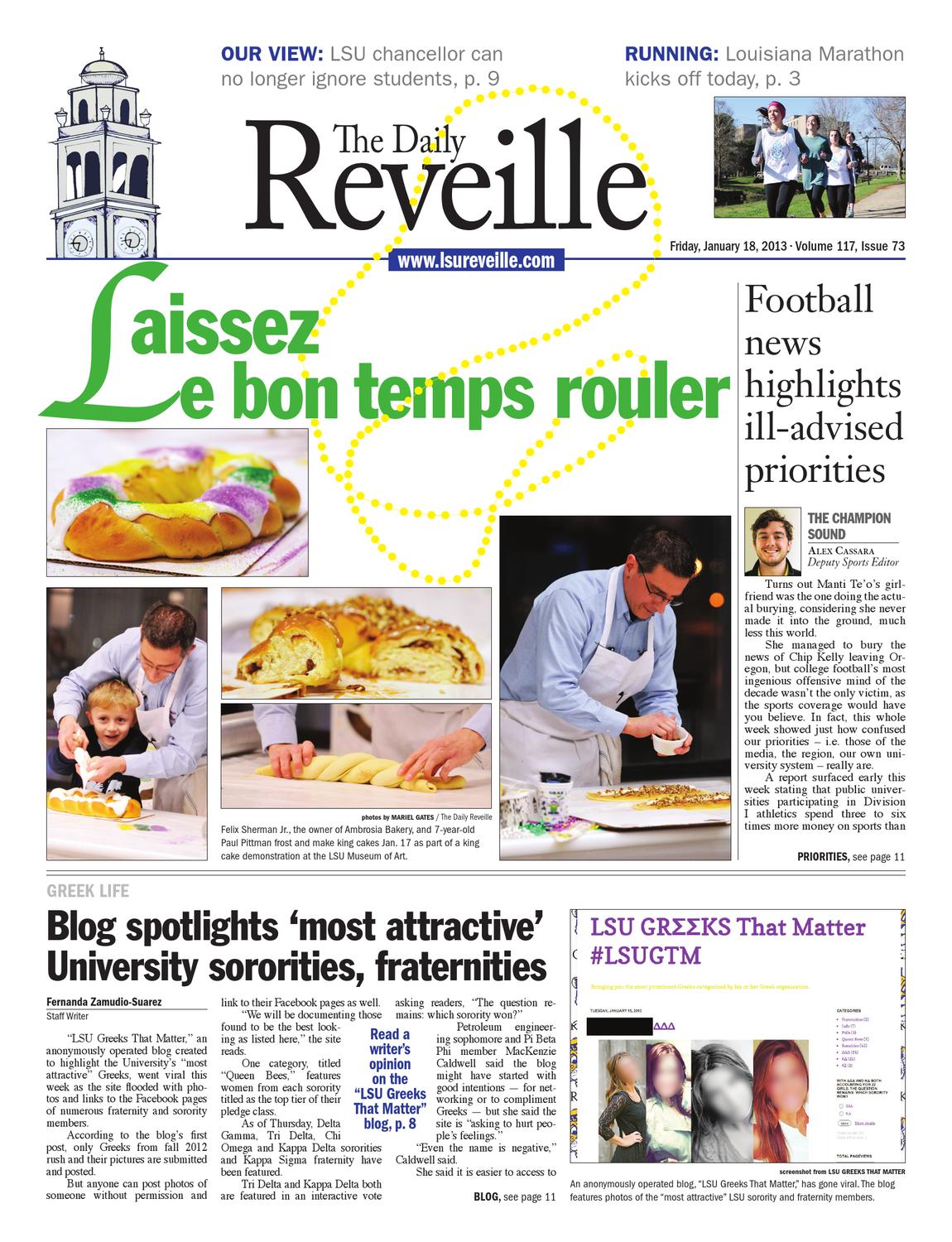 The Daily Reveille - January 18, 2013 by Reveille - Issuu