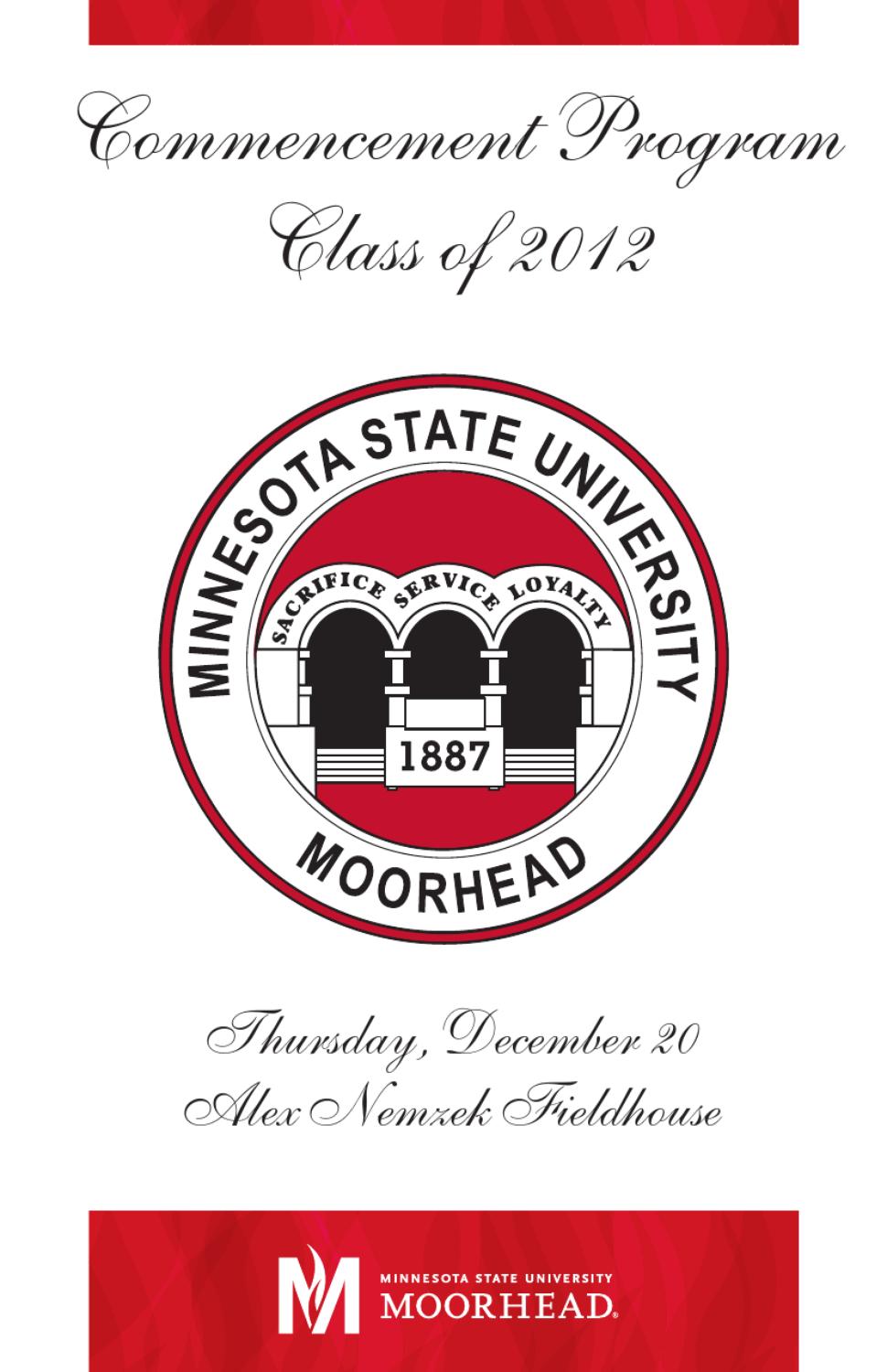 MSUM Commencement Fall 2012 by MSU Moorhead - Issuu