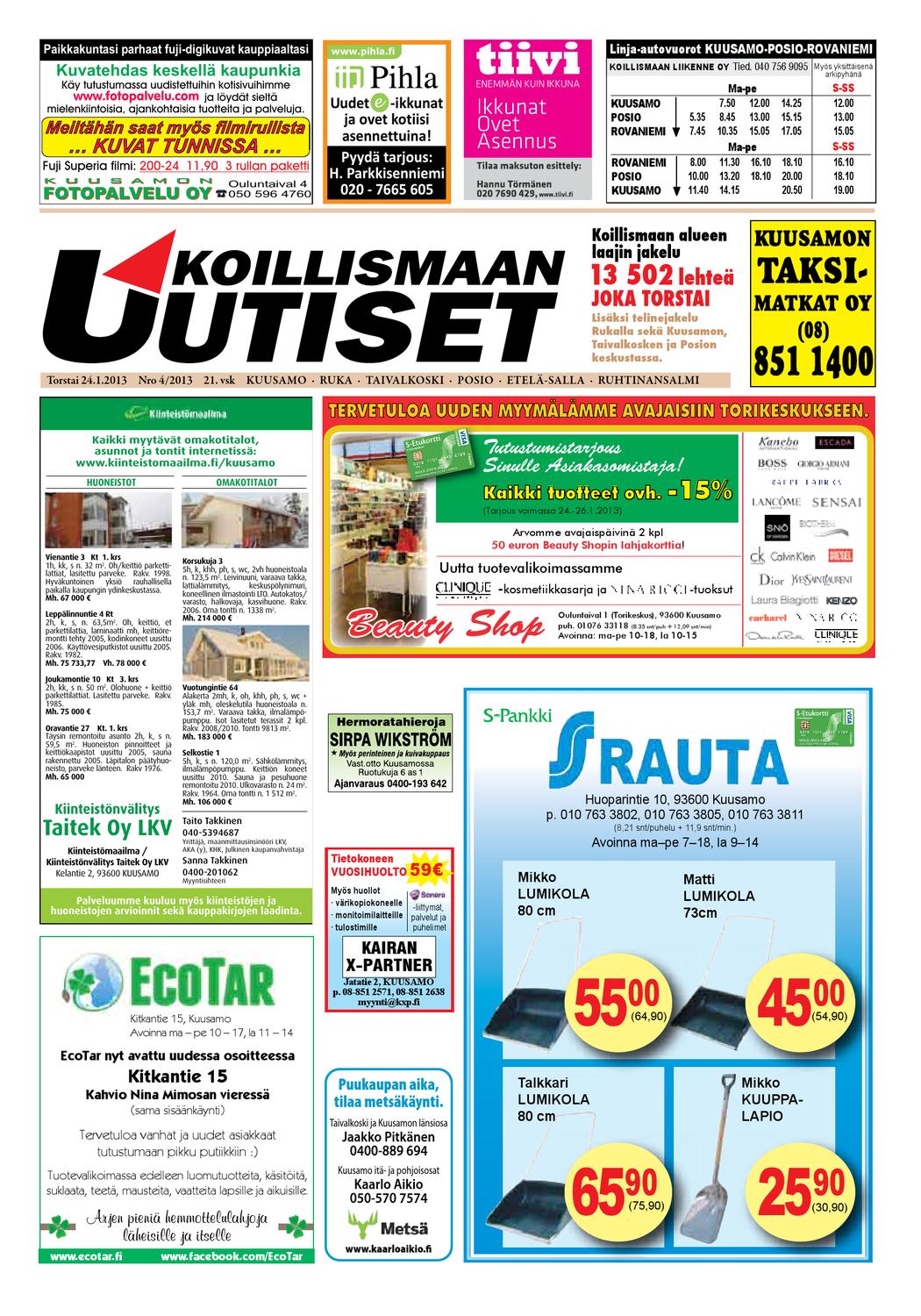 Koillismaan Uutiset 4/2013 by Koillismaan Uutiset Oy - Issuu