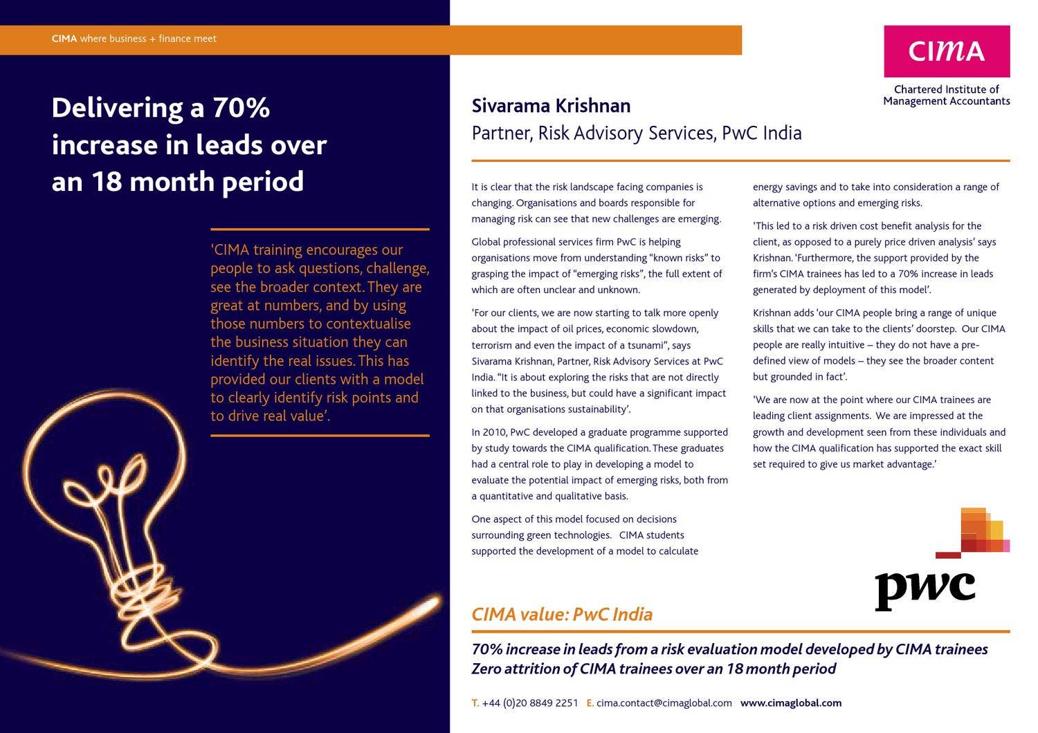 PwC case study by Chartered Institute of Management Accountants - Issuu