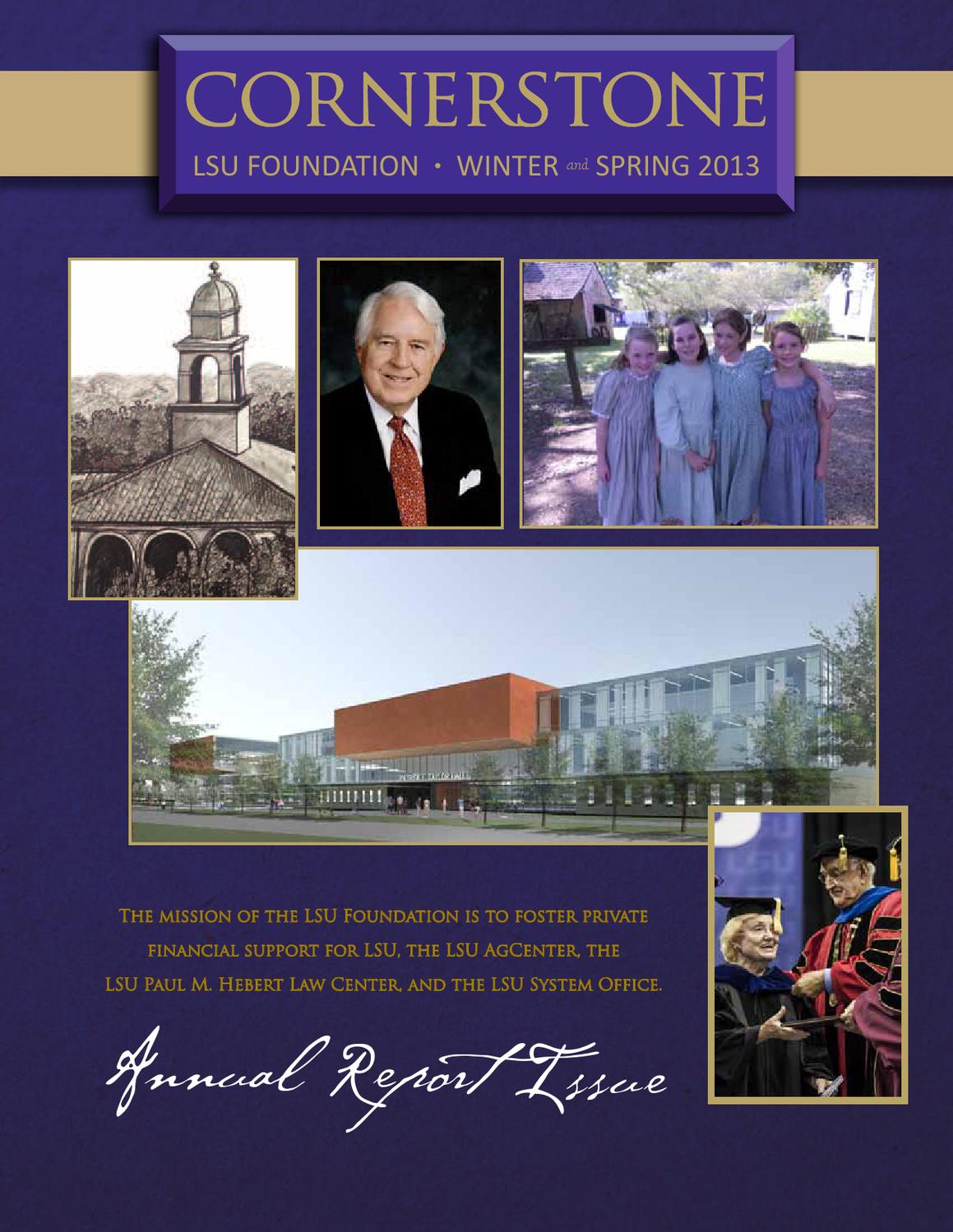 Winter and Spring 2013 Cornerston by LSU Foundation - Issuu