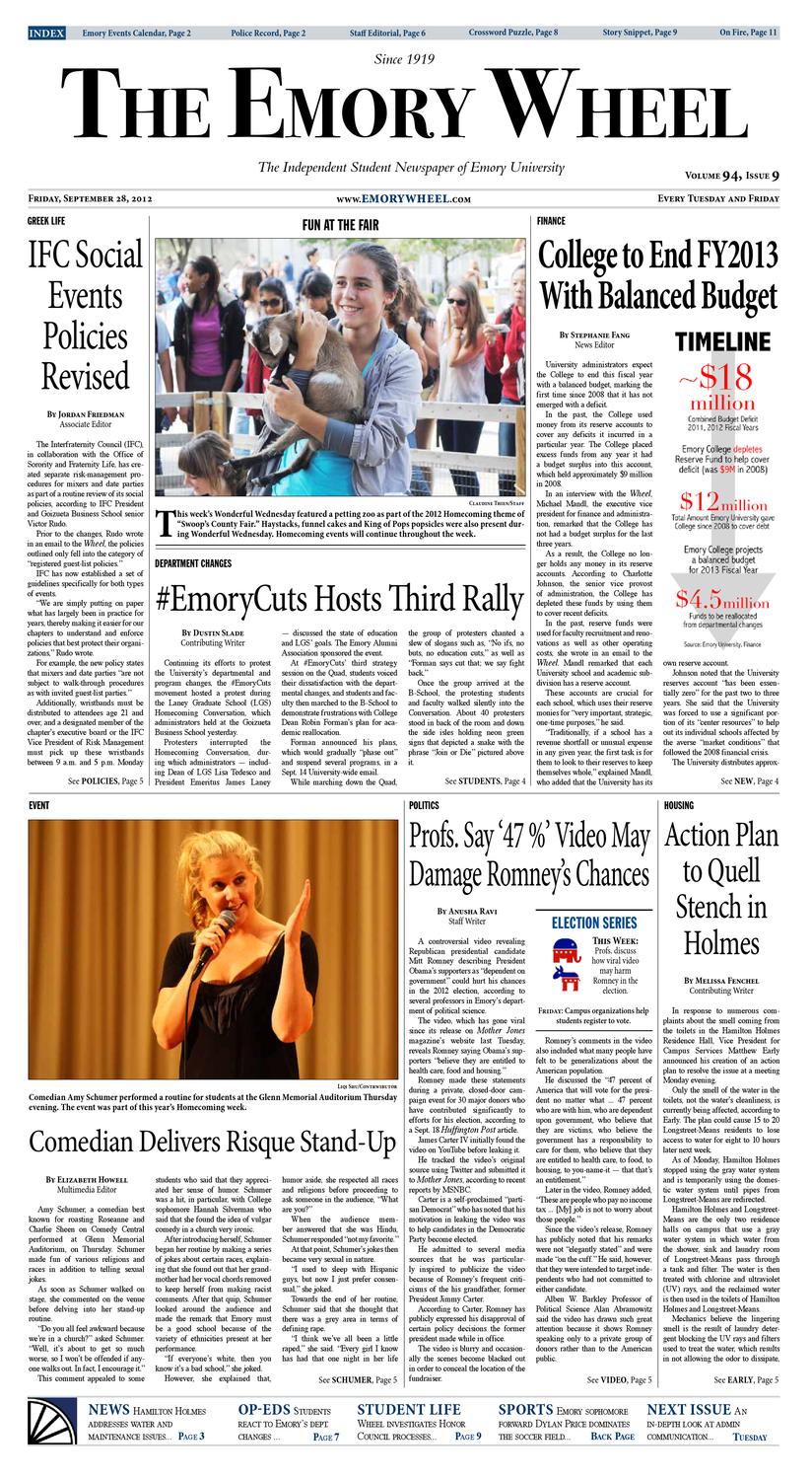 9.28.12 by The Emory Wheel - Issuu