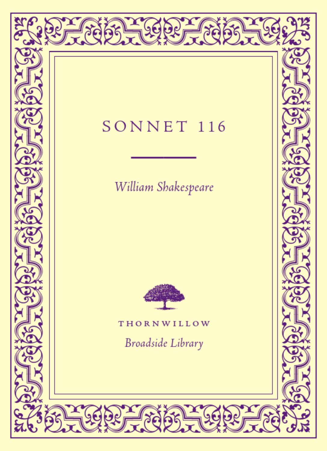 Sonnet 116 by Thornwillow Press - Issuu