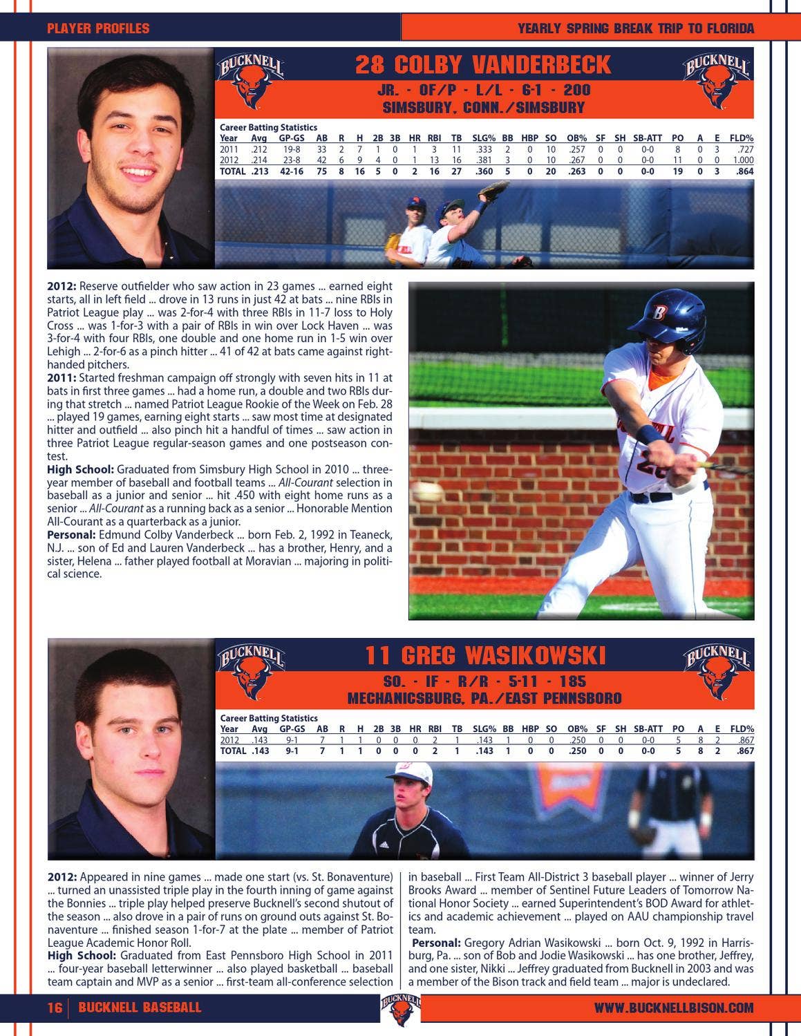 2013 Bucknell Baseball Media Guide by Bucknell University - Issuu