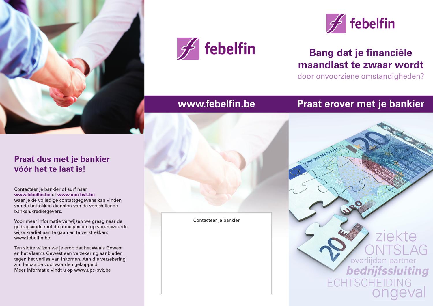 Financiële problemen door onvoorziene omstandigheden? (folder Febelfin ...