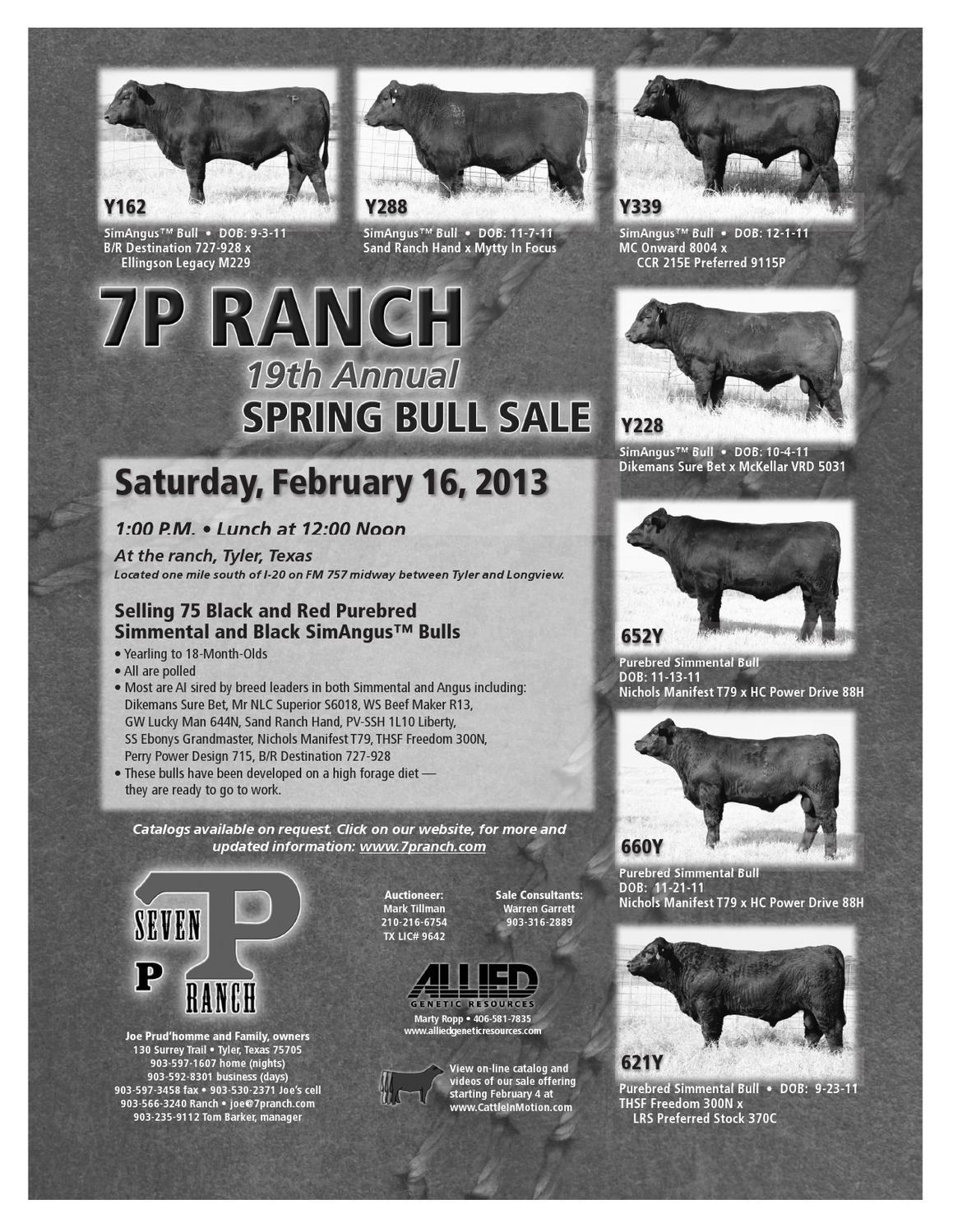 7P Spring Bull Sale by Cattle In Motion, LLC - Issuu