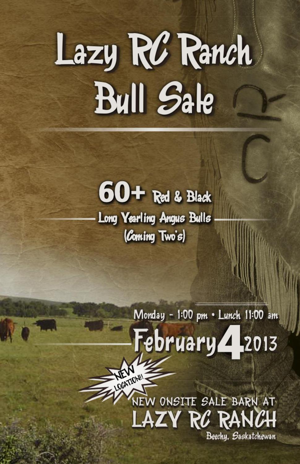 Lazy RC Ranch Bull Sale by Canadian Angus Association - Issuu