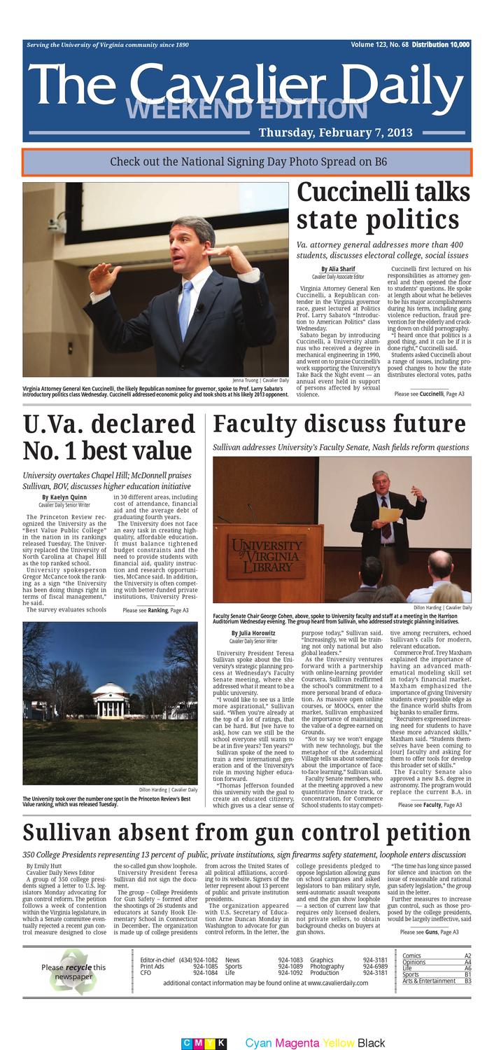 February 7, 2013 by The Cavalier Daily - Issuu