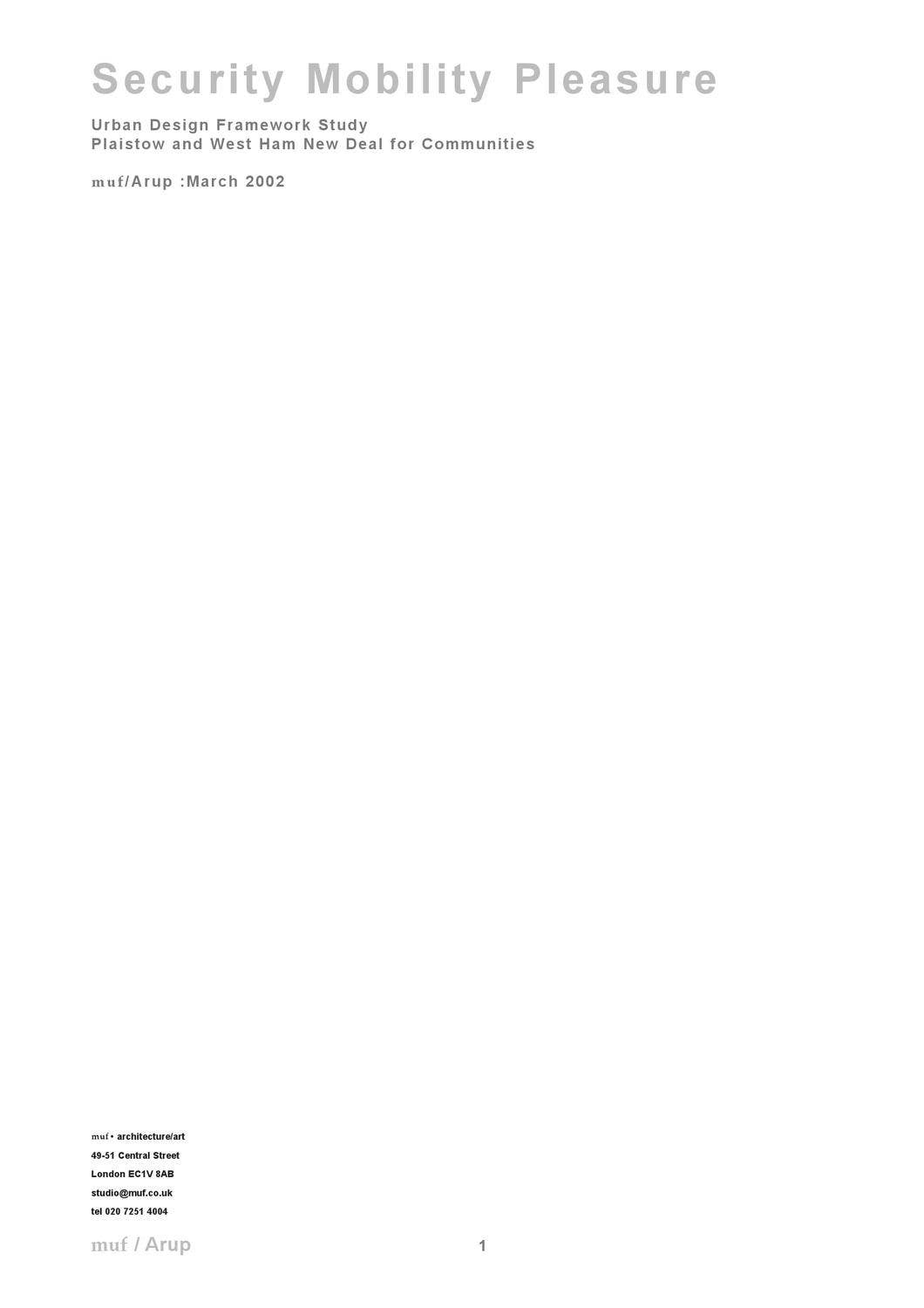 Security, Mobility, Pleasure by muf architecture/art - Issuu