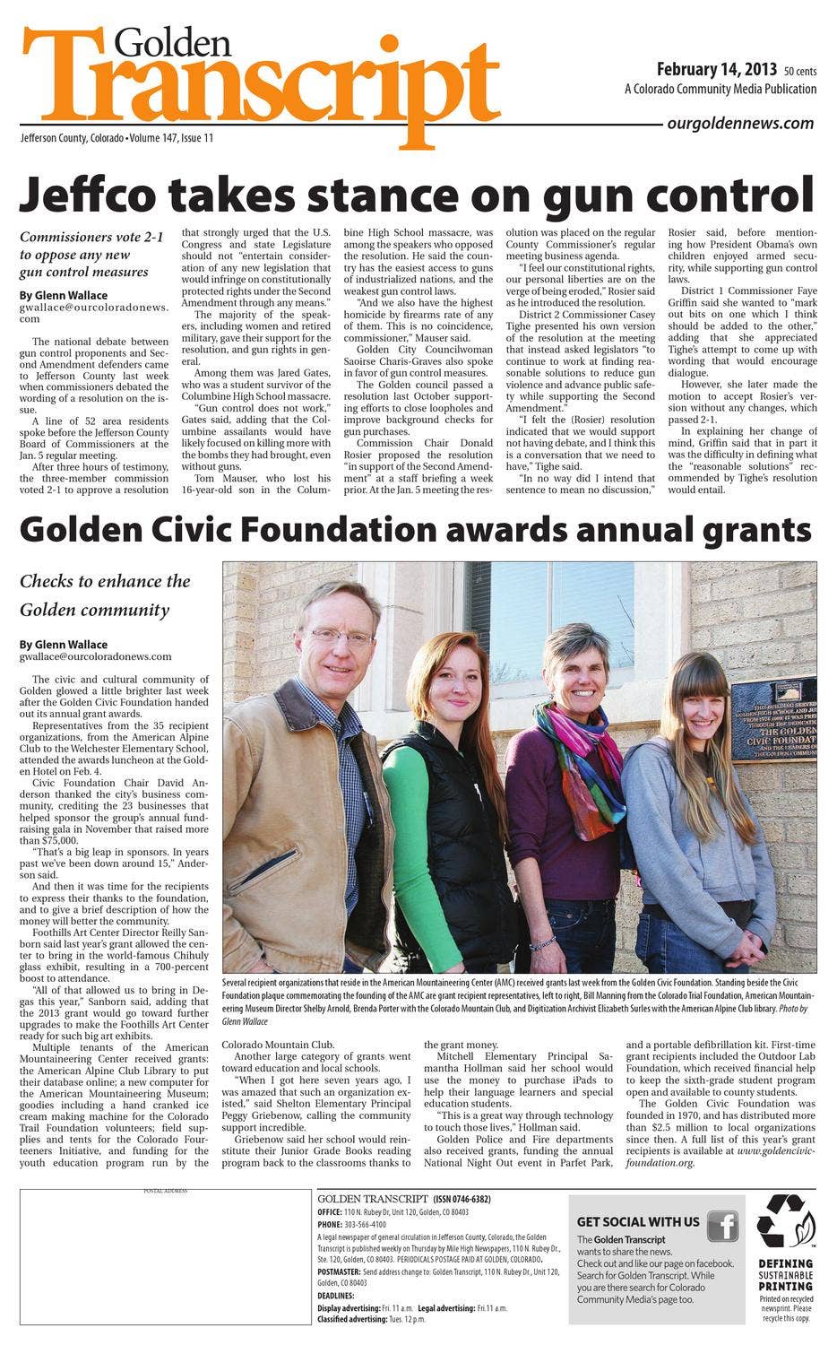 Golden Transcript 021413 by Colorado Community Media - Issuu