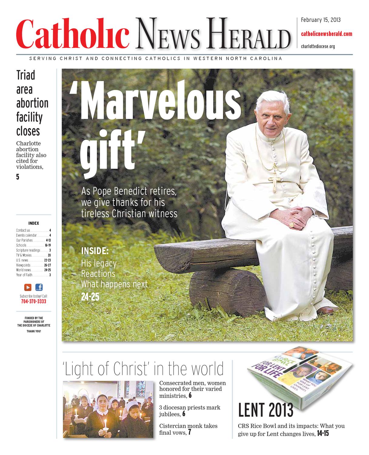 Feb. 15, 2013 by Catholic News Herald - Issuu