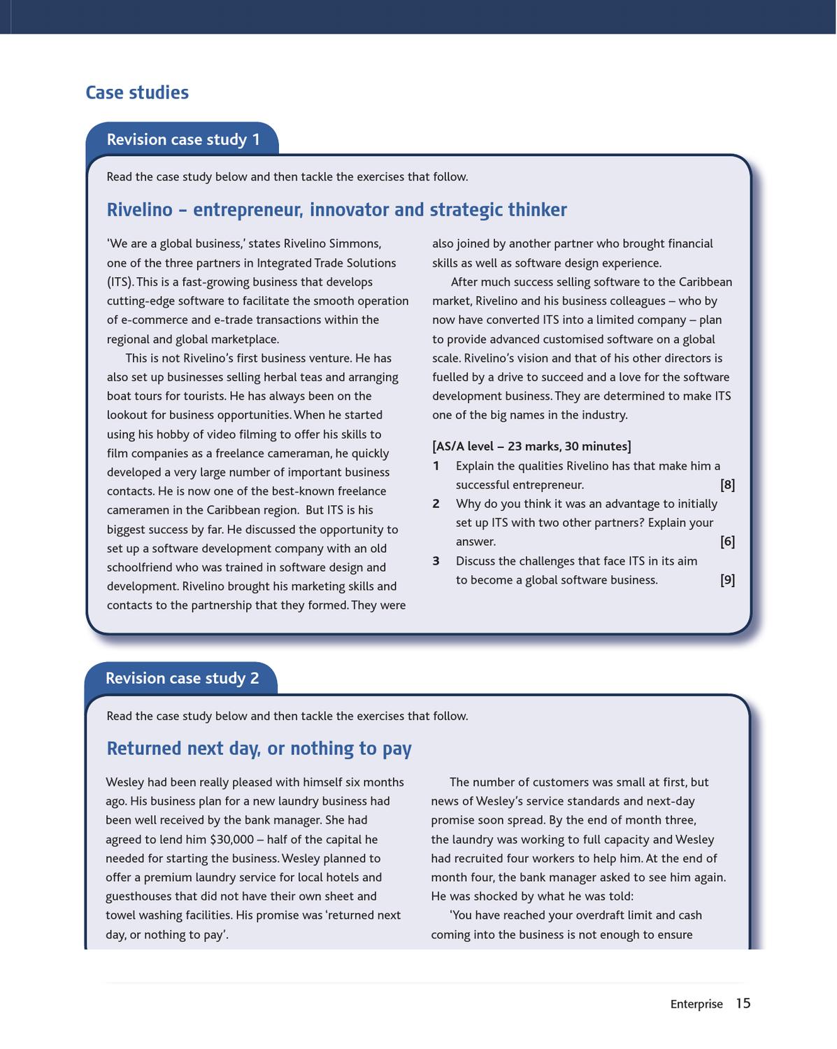 Cambridge International AS and A Level Business Studies: Coursebook ...