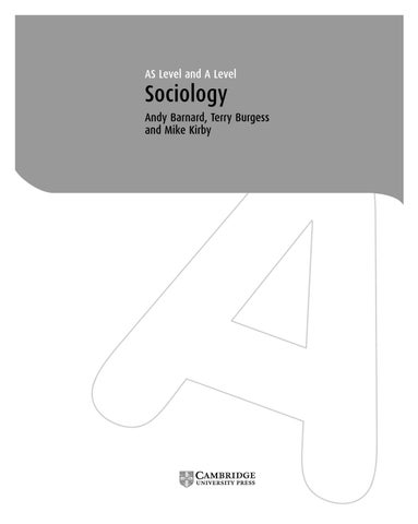 Cambridge International AS and A Level Sociology by Cambridge ...