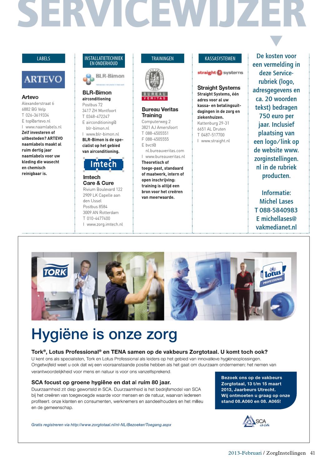 Zorginstellingen nr. 1 2013 by B+B Vakmedianet - Issuu