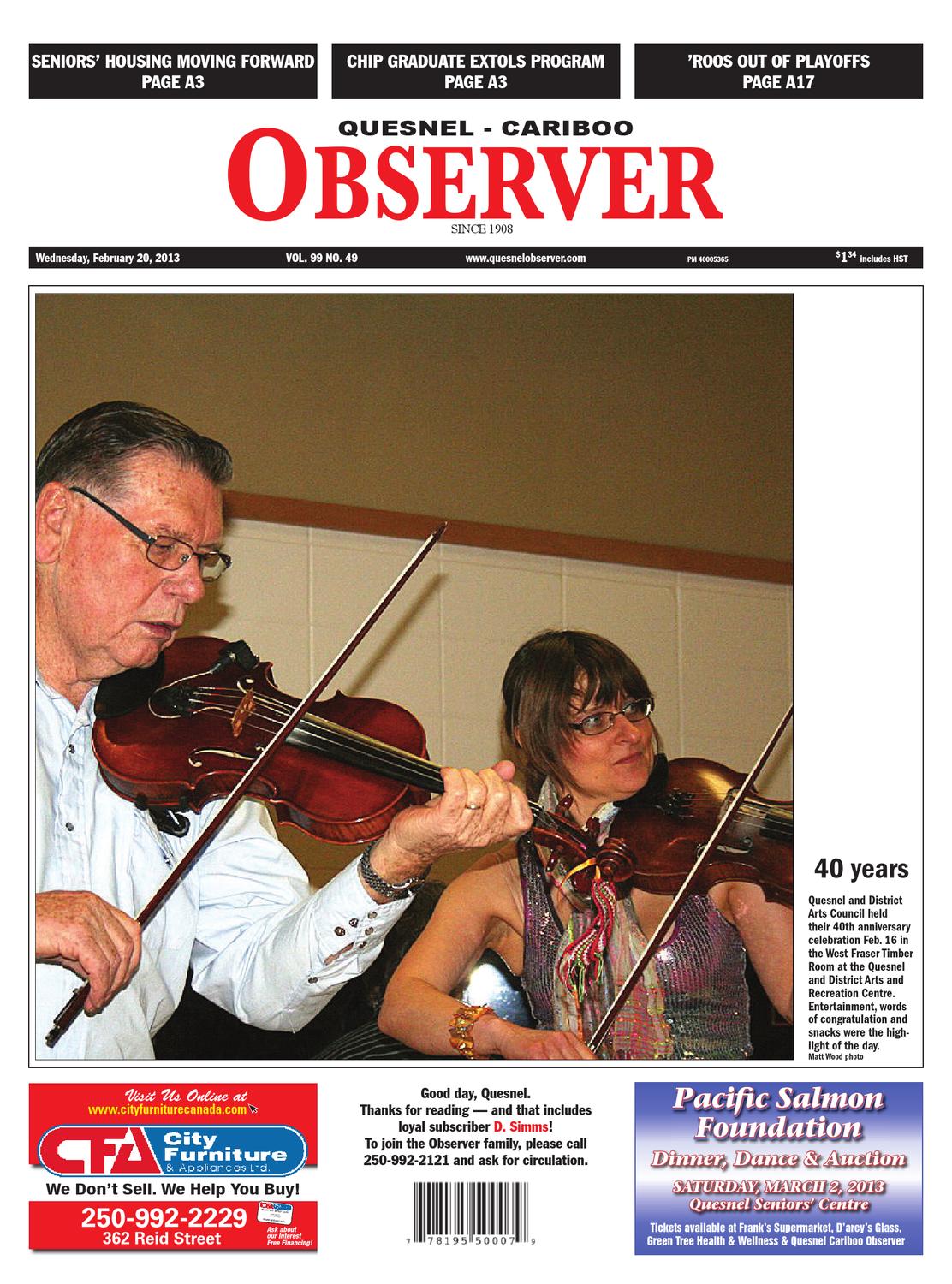 Quesnel Cariboo Observer, February 20, 2013 by Black Press Media Group ...