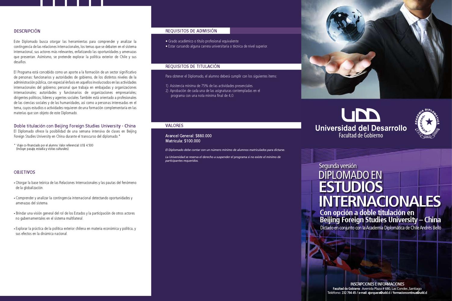 Diplomado en Estudios Internacionales by Universidad del Desarrollo - Issuu