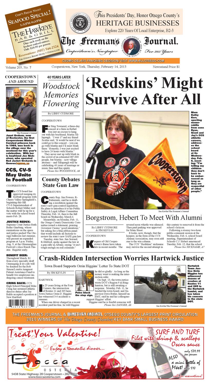 THE FREEMAN'S JOURNAL by All Otsego - News of Oneonta, Cooperstown ...