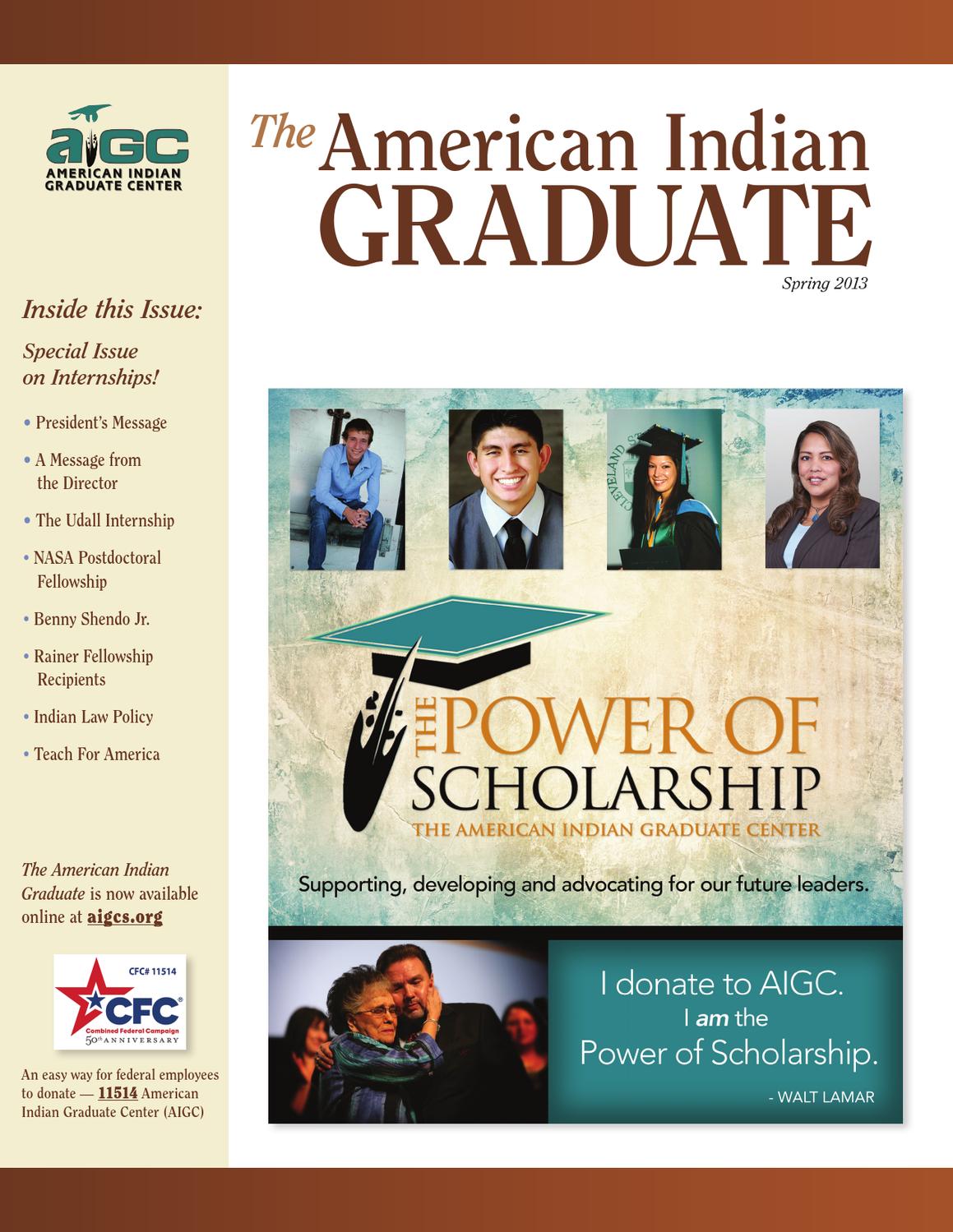 The American Indian Graduate Spring 2013 by Native Forward Scholars ...