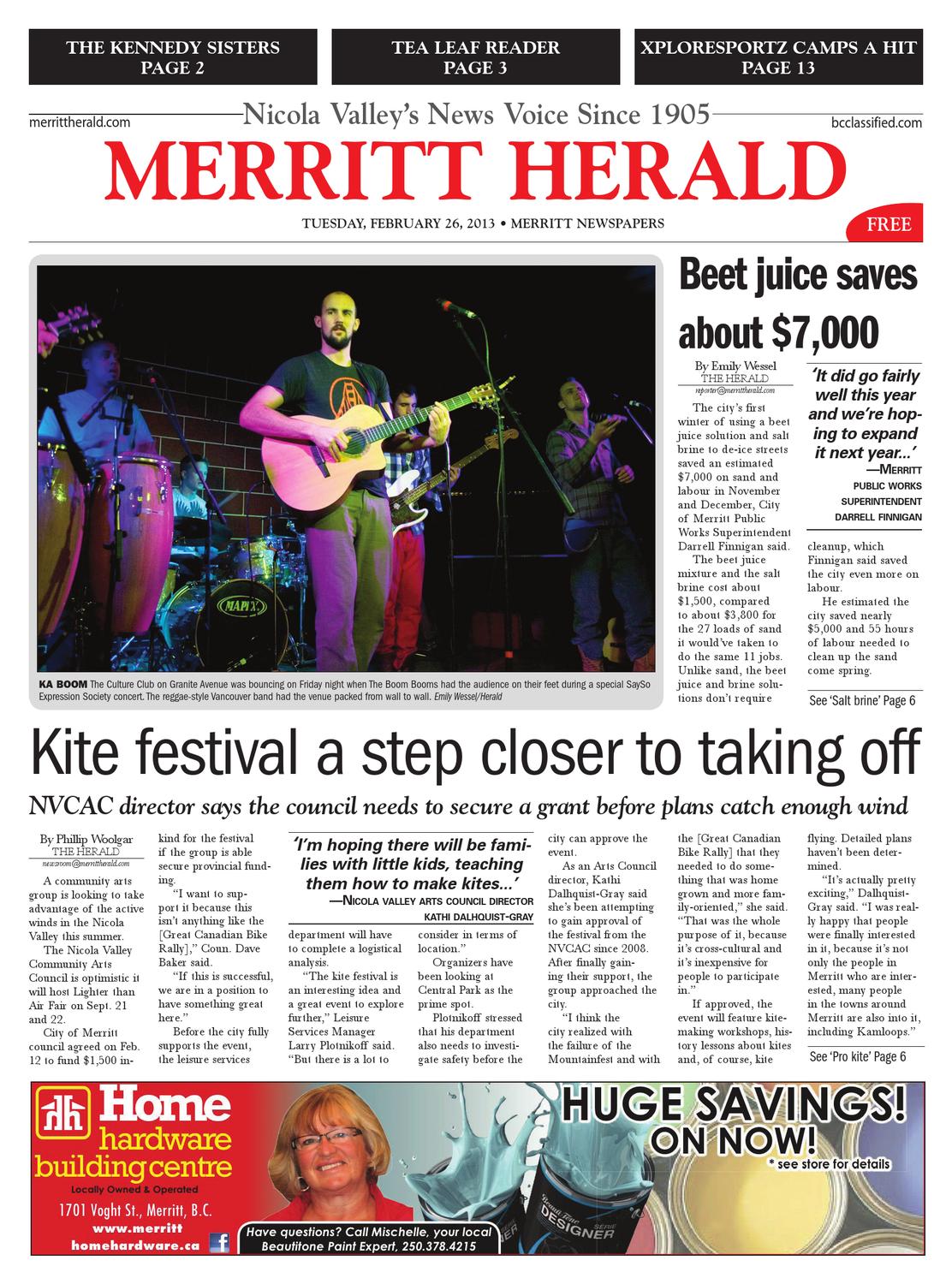 Merritt Herald, February 26, 2013 by Black Press Media Group - Issuu