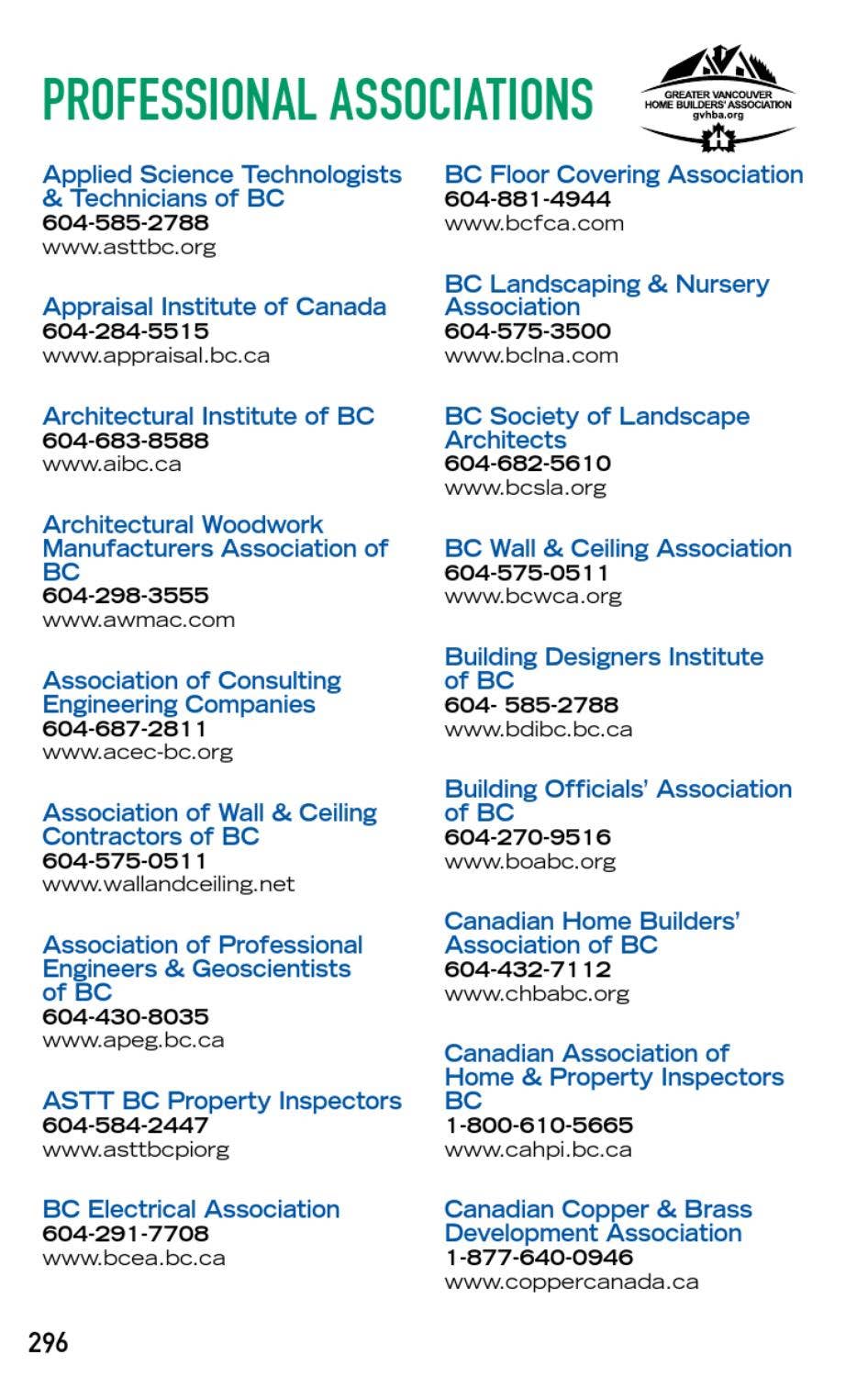Greater Vancouver Home Builders Association Directory - 2013 by ...