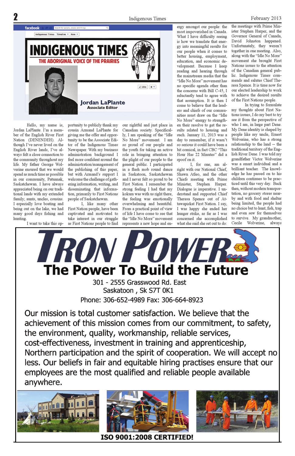 FEB 2013 EDITION Indigenous Times News by Indigenous Times - Issuu