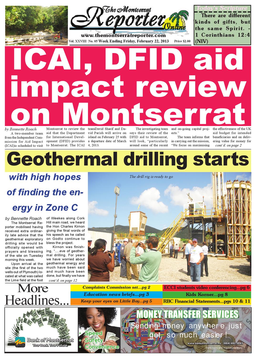 The Montserrat Reporter- February 22 2013 by The Montserrat Reporter ...