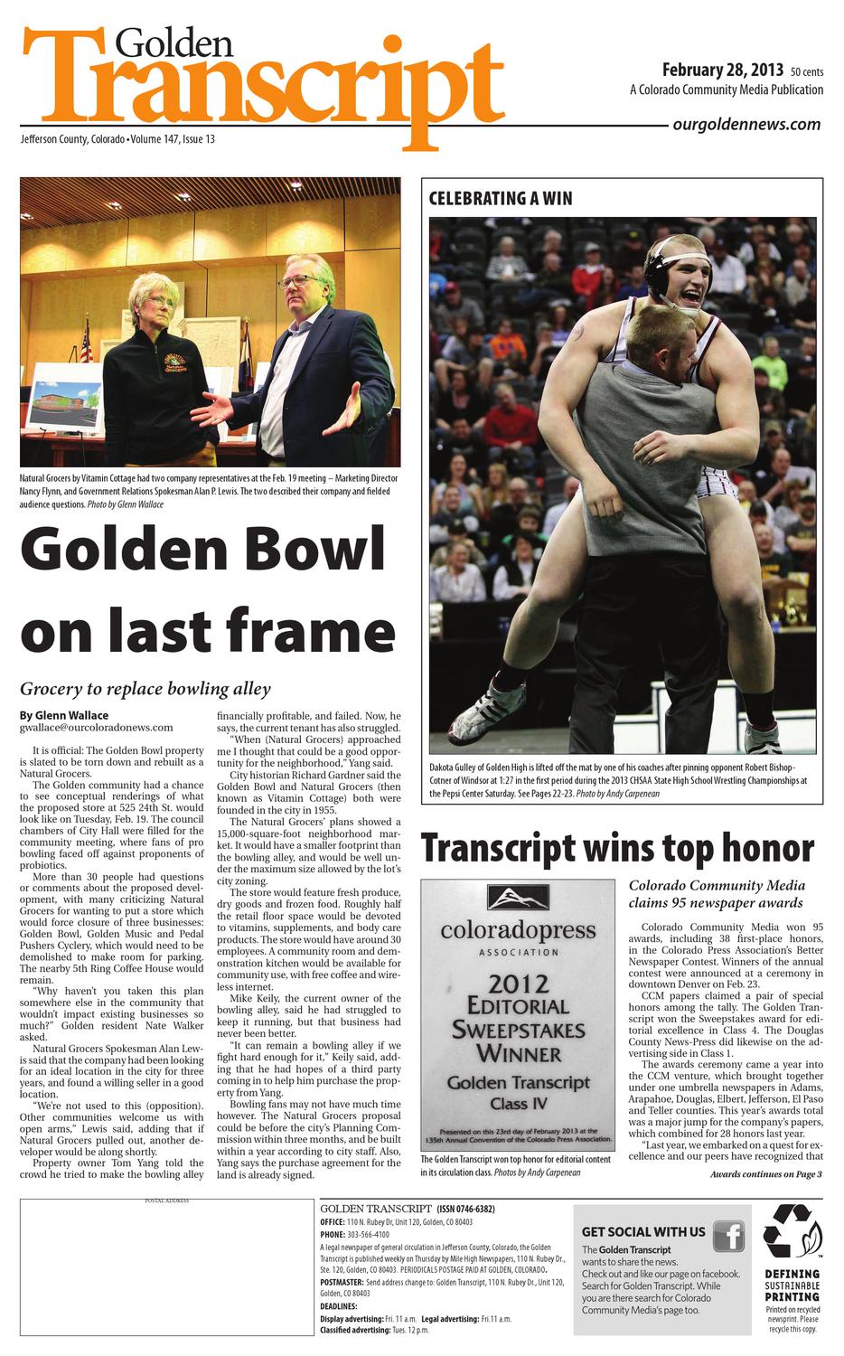 Golden Transcript 022813 by Colorado Community Media - Issuu