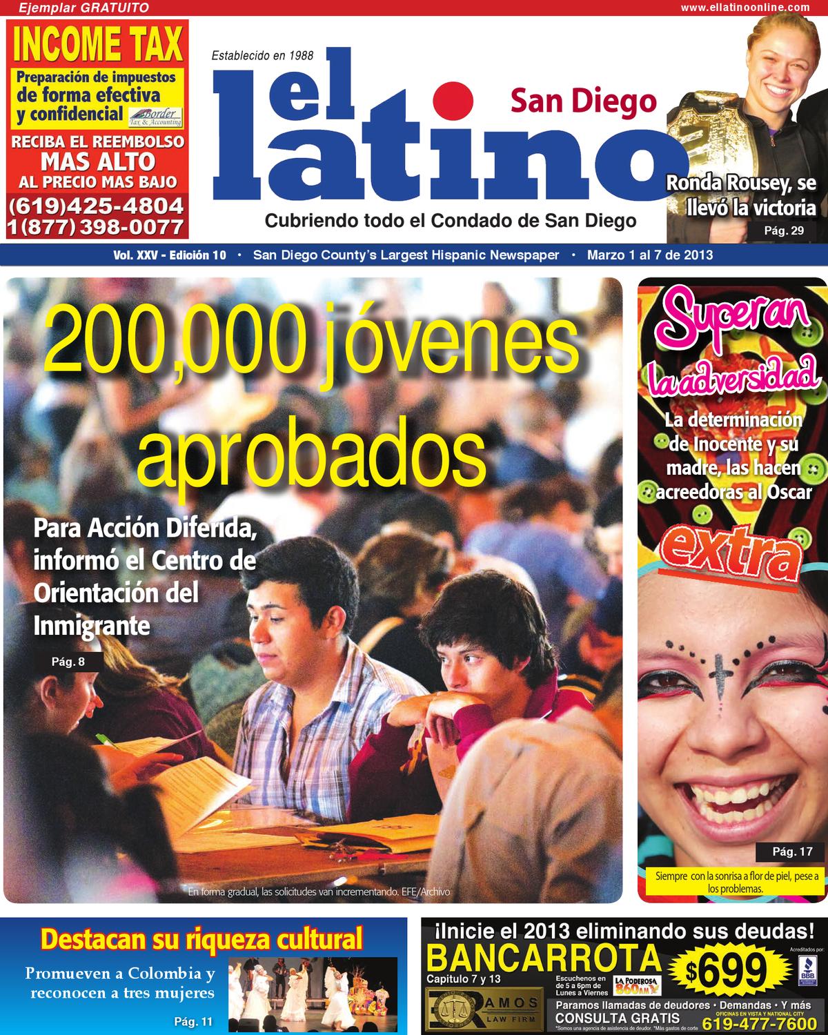Marzo 1 al 7 de 2013 by El Latino San Diego Newspaper - Issuu