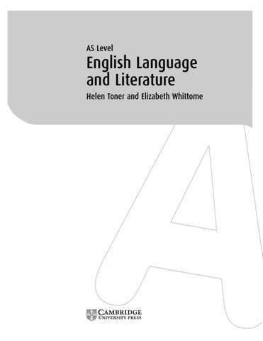 Cambridge International AS Level English Language and Literature by ...