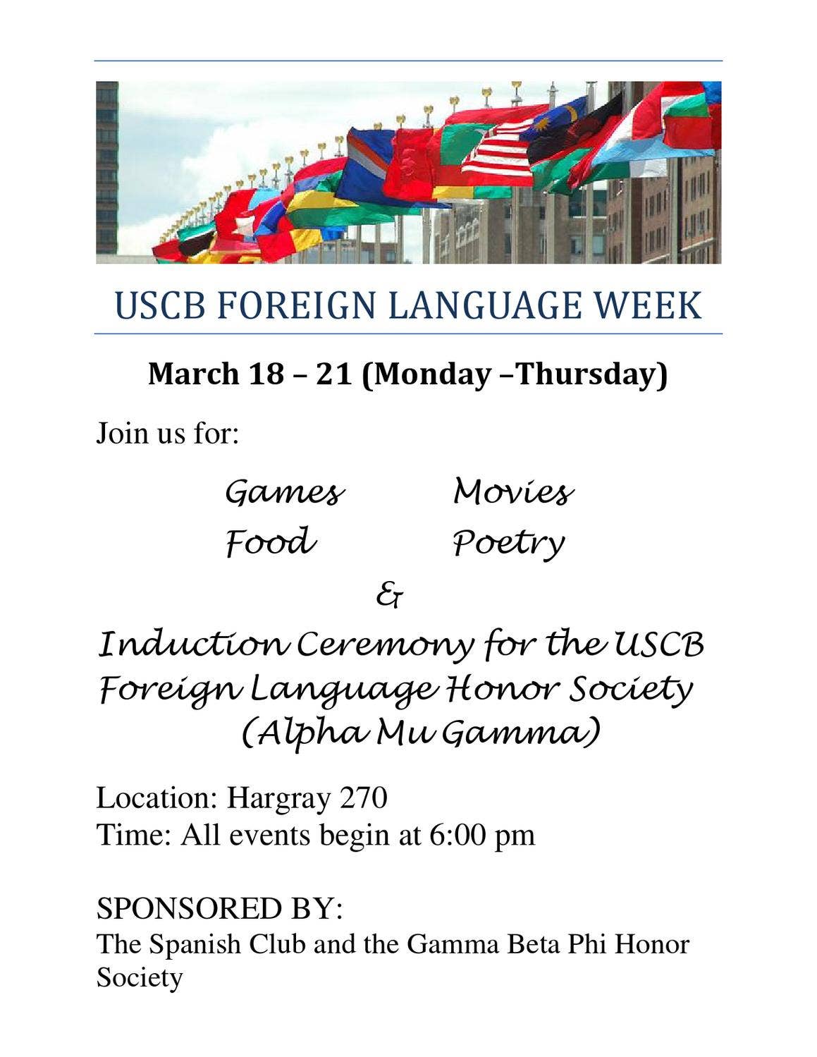 Foreign_Language_Week_Flyer by University of South Carolina Beaufort ...
