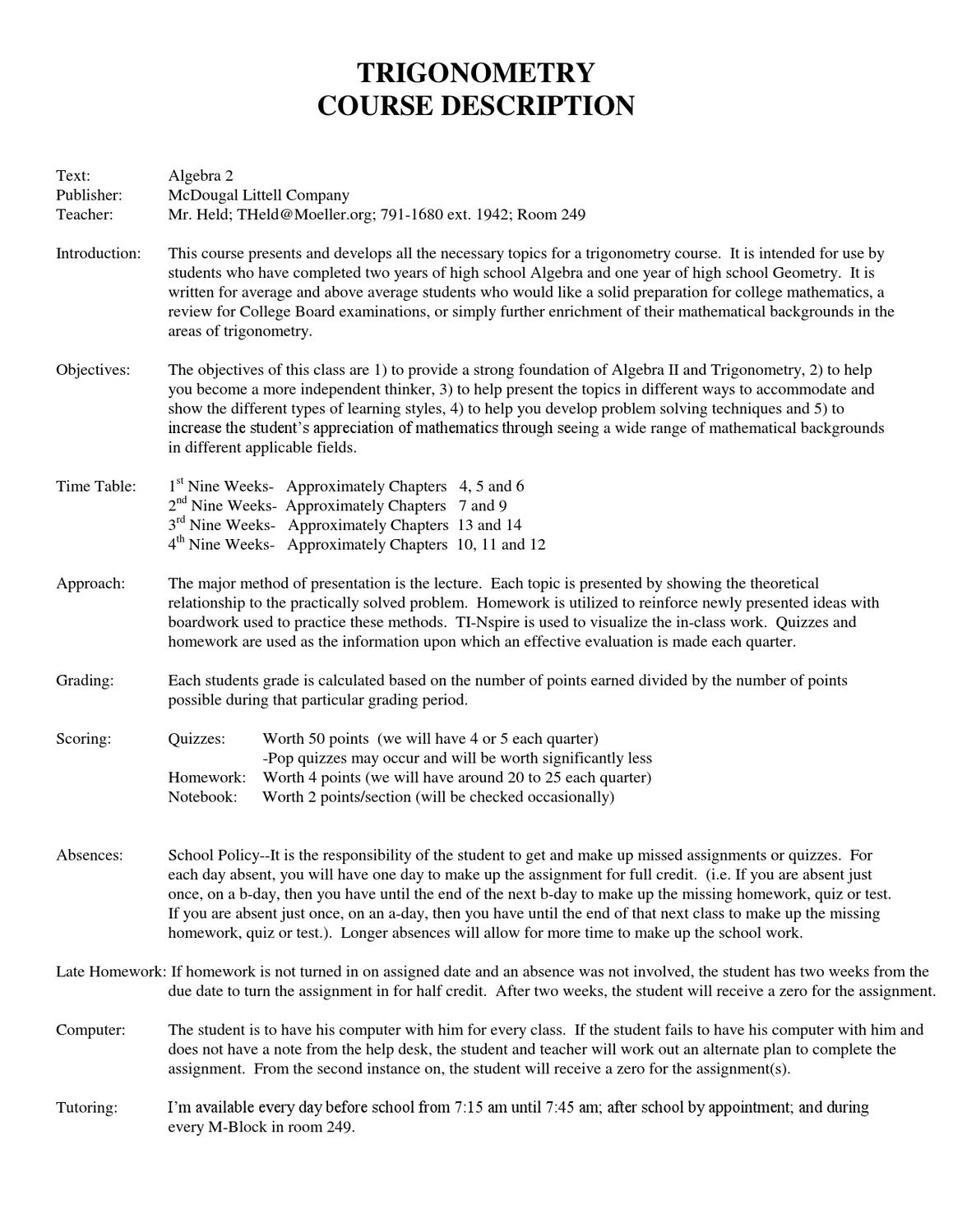 Trigonometry CP1-Level 1 by Archbishop Moeller High School - Issuu