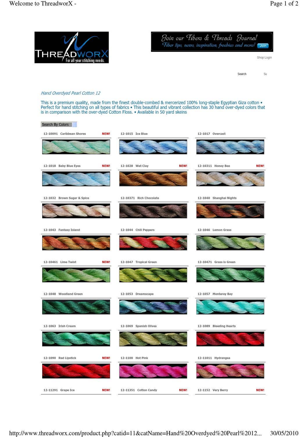 Threadworx Colour Chart by Kerryn Lightfoot - Issuu