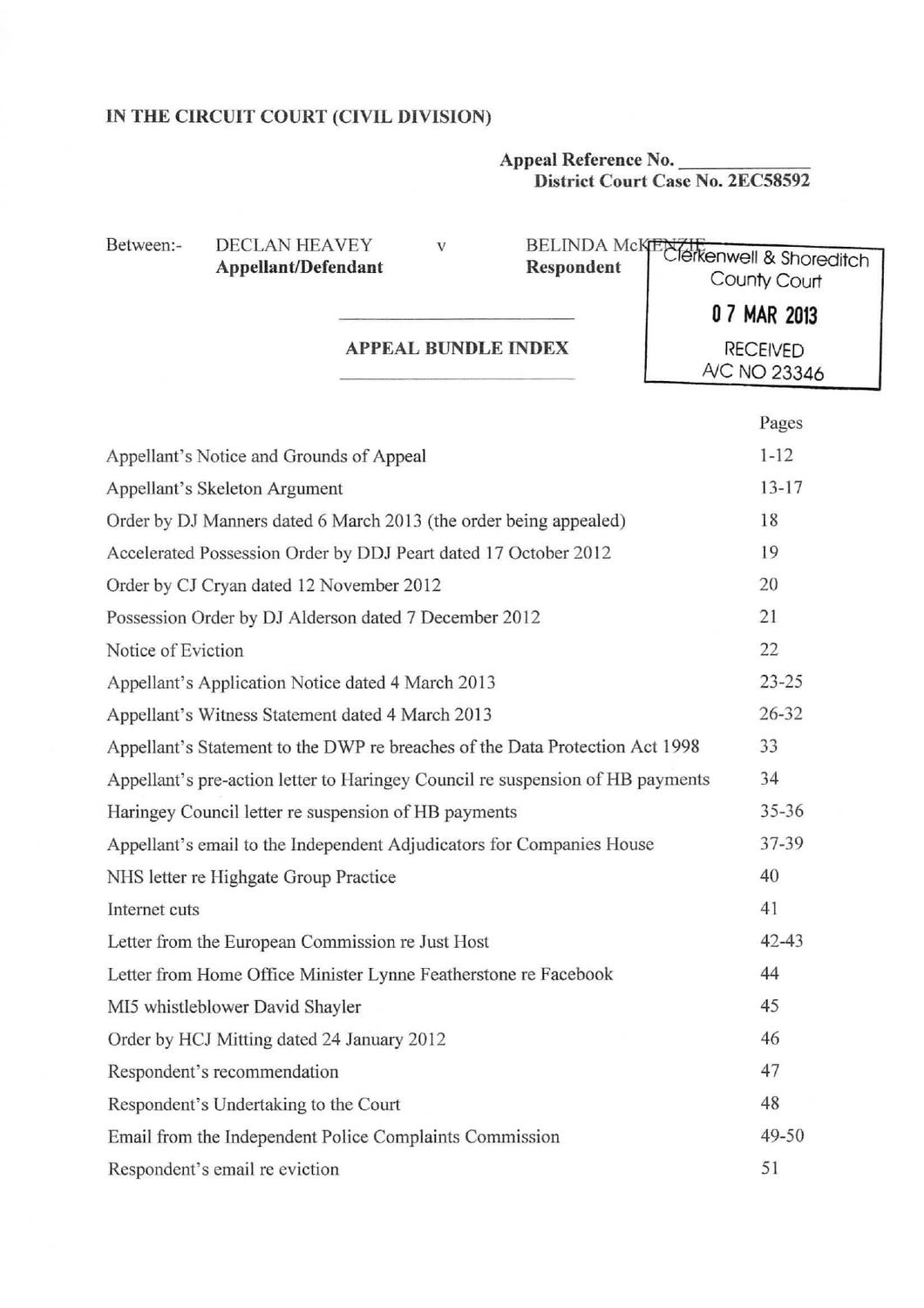 Declan Heavey's Appeal Bundle by Lola Heavey - Issuu