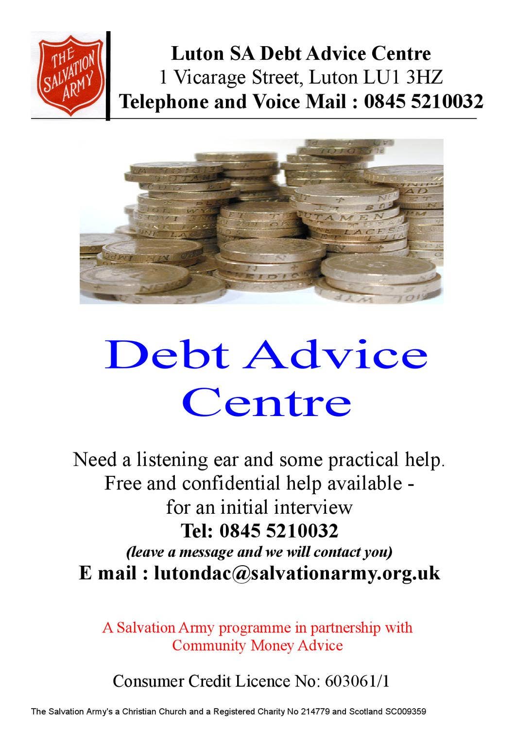 Luton Corps - Debt Poster by The Salvation Army UK and Ireland - Issuu