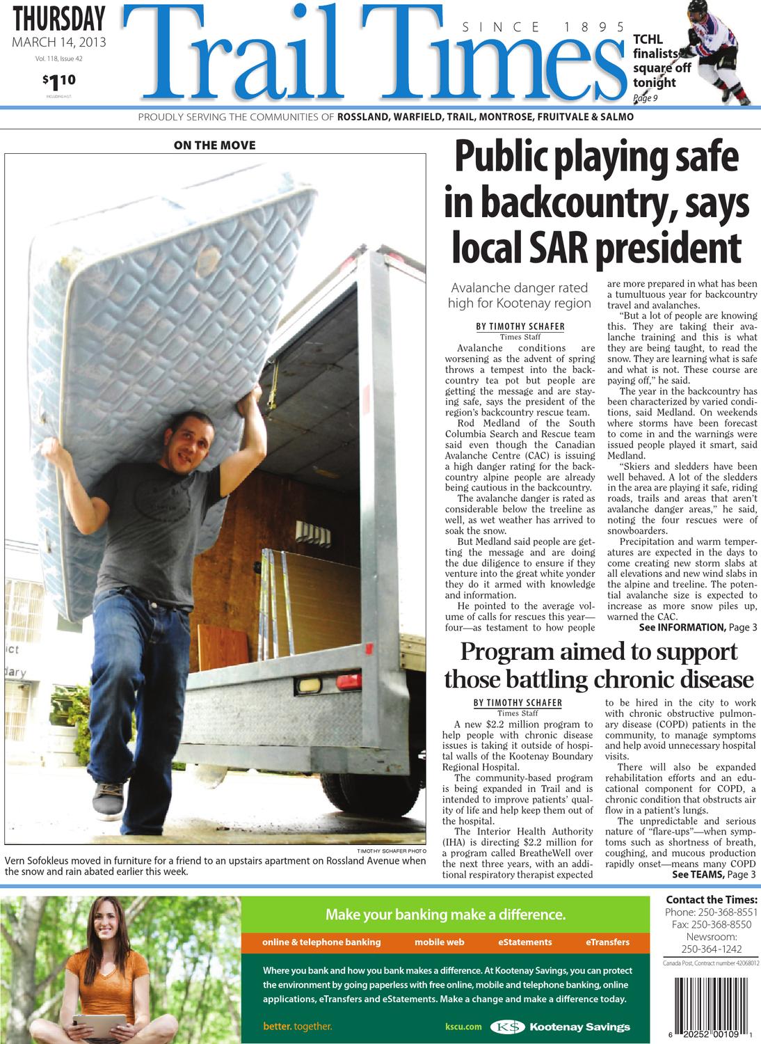 Trail Daily Times, March 14, 2013 by Black Press Media Group - Issuu