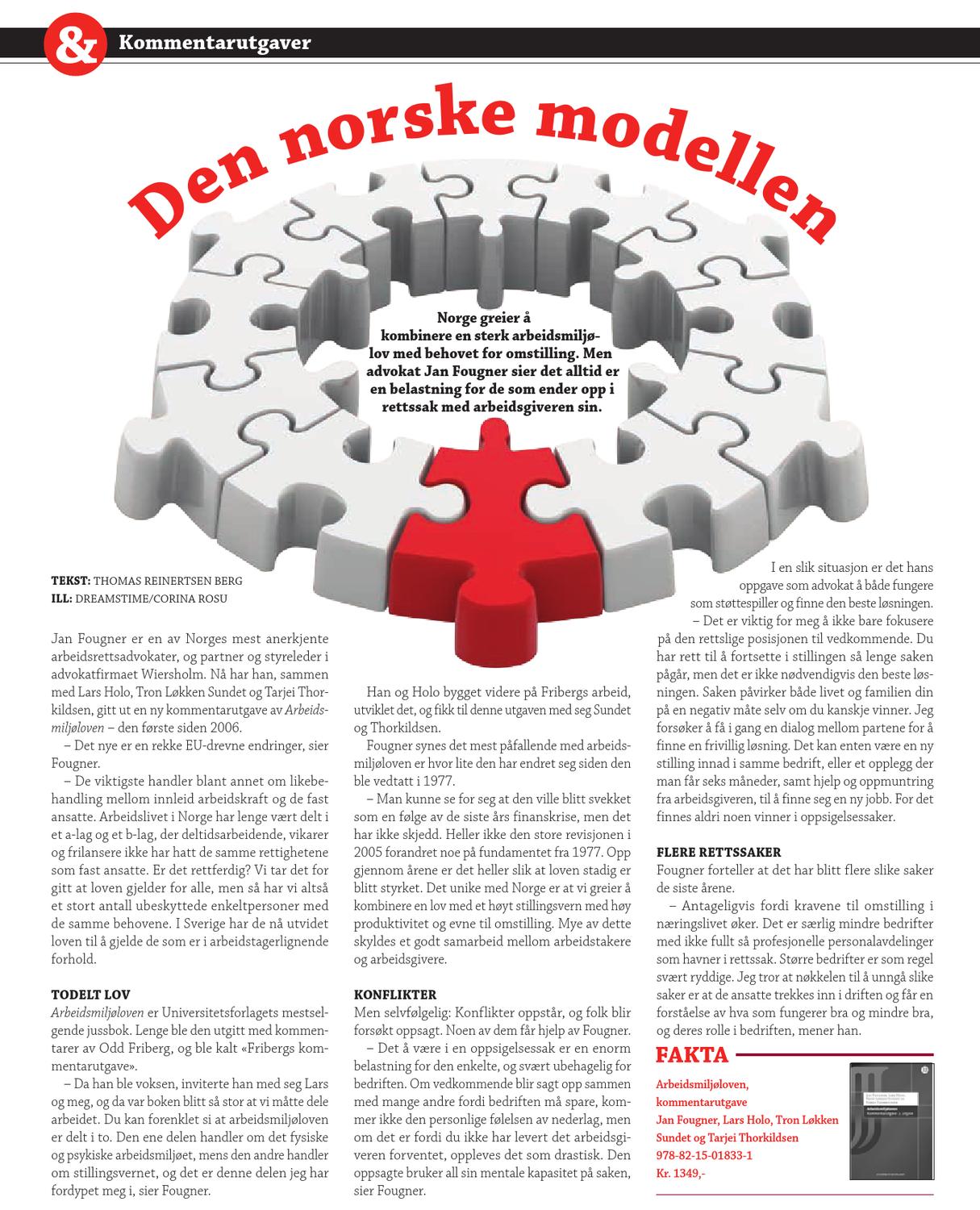 Arbeidsmiljøloven kommentarutgave by Universitetsforlaget - Issuu