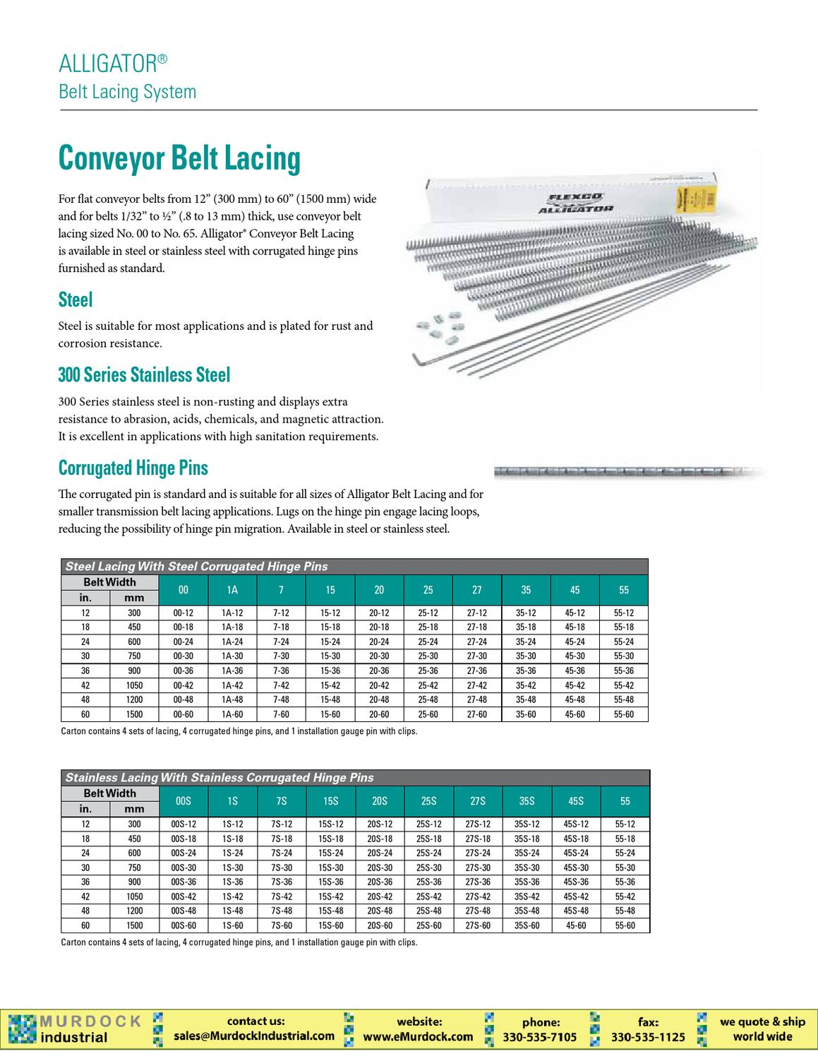 Flexco Alligator Belt Lacing System - Do It Youself with a Hammer by ...