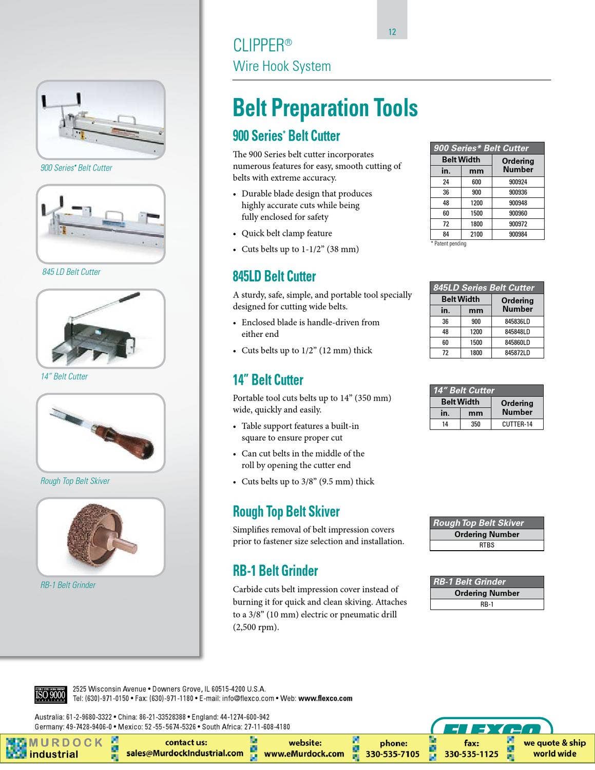 Flexco Clipper Wire Hook Catalog for Conveyor Belt Lace Lacing by ...
